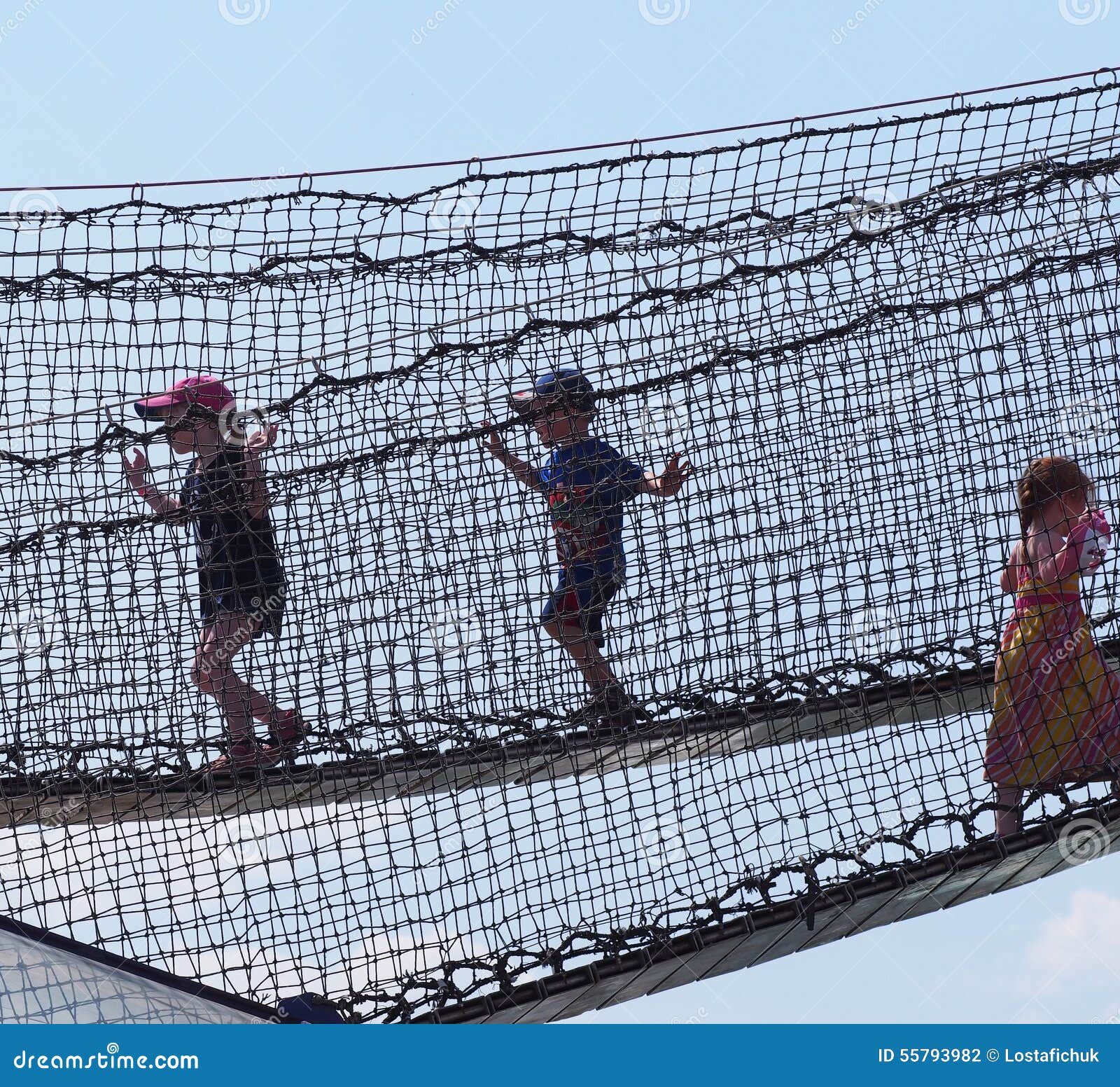 Children in Netted Play Area Editorial Photography - Image of children ...