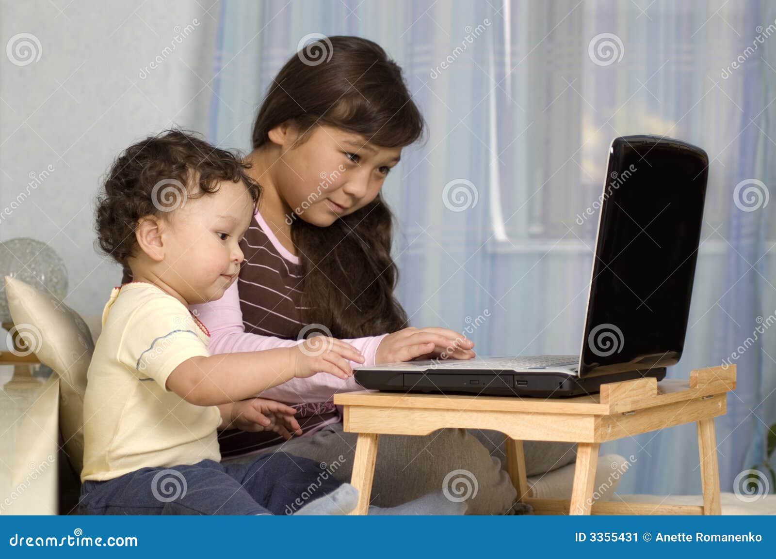 Children with notebook. stock image. Image of communications - 3355431