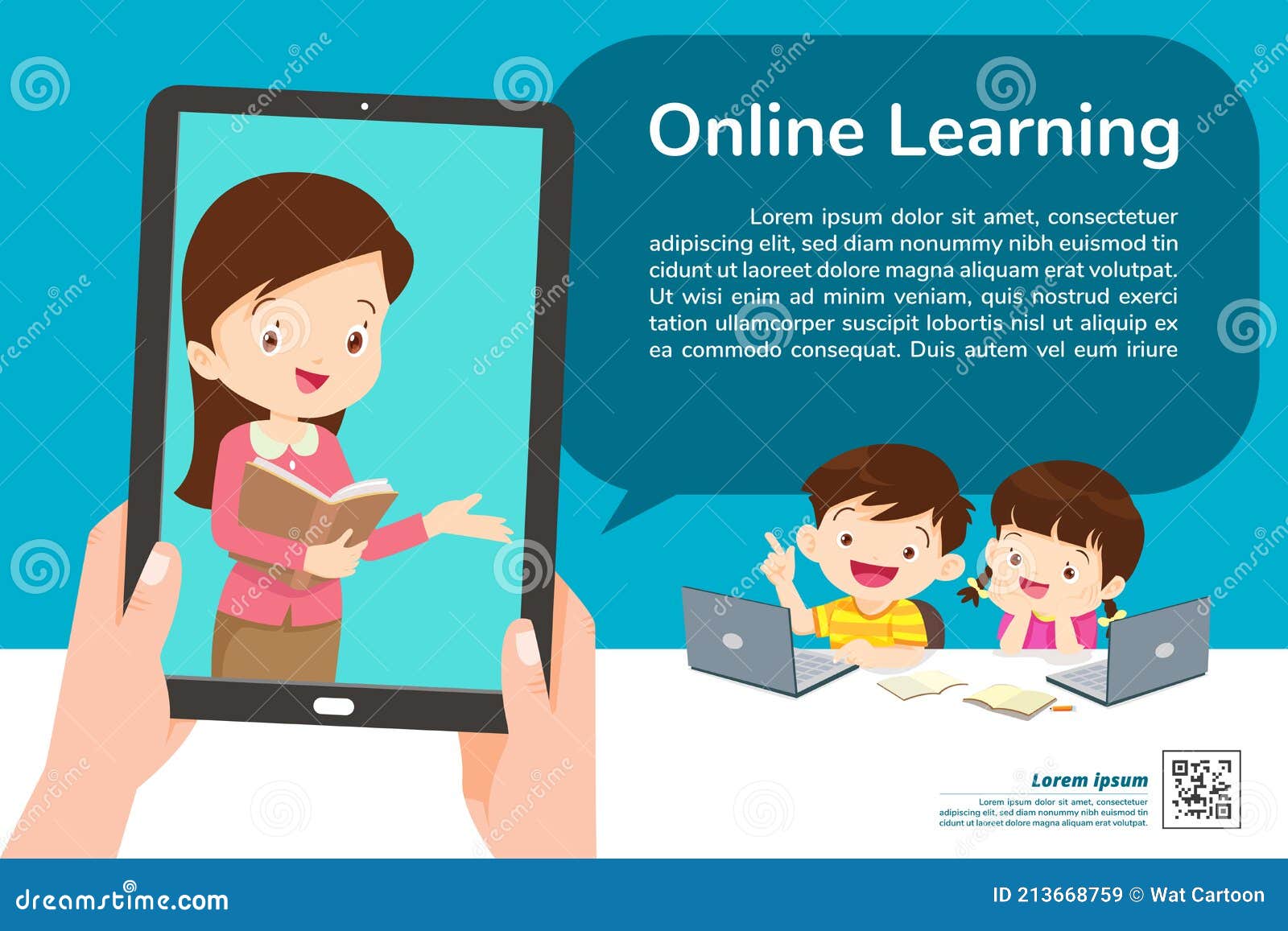 Children Online Education, Remote Study, Distance Exam, Training ...