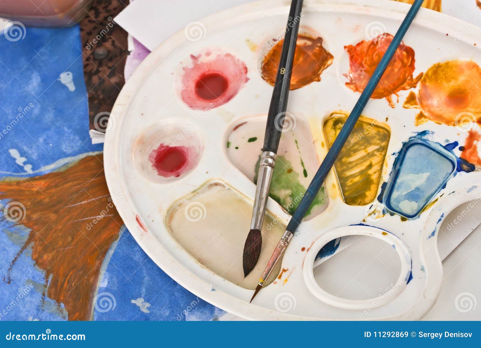 Children palette stock image. Image of rainbow, acrylic - 11292869