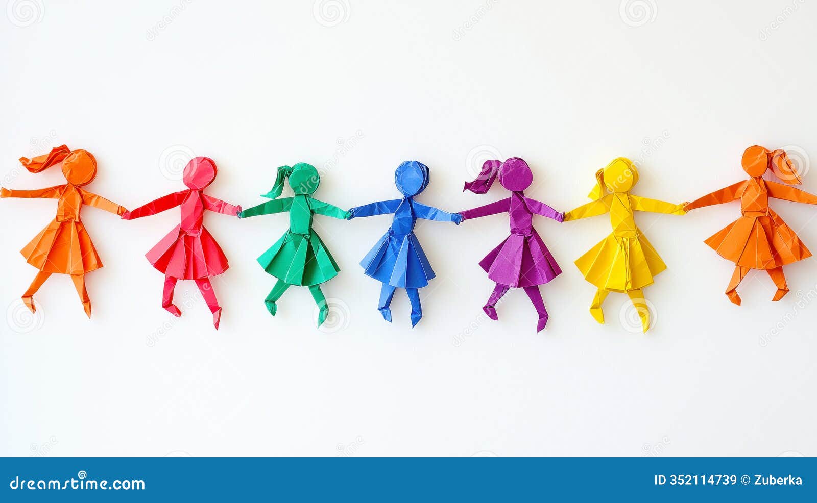 Children Paper Colorful Chain Stock Illustration - Illustration of ...