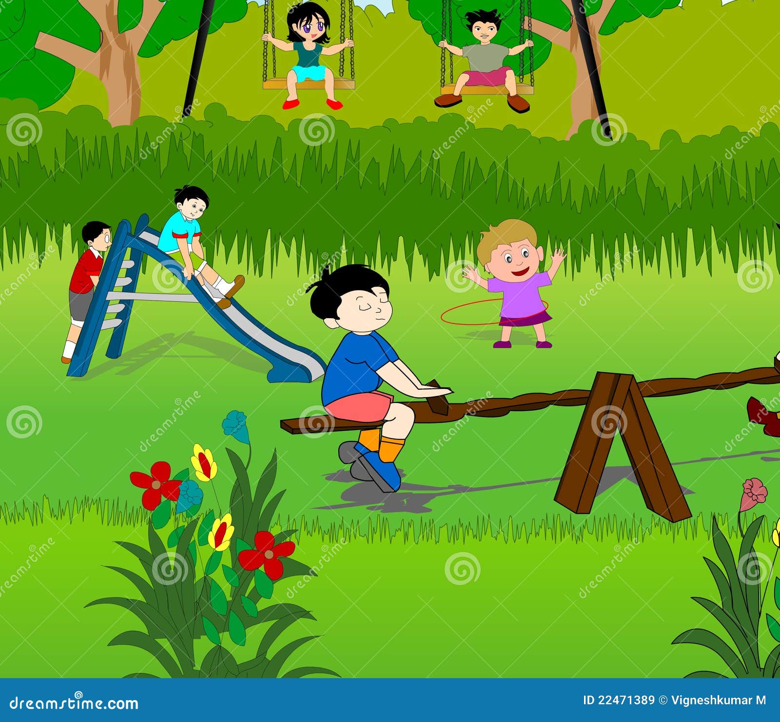 Children Park stock illustration. Illustration of ground - 22471389