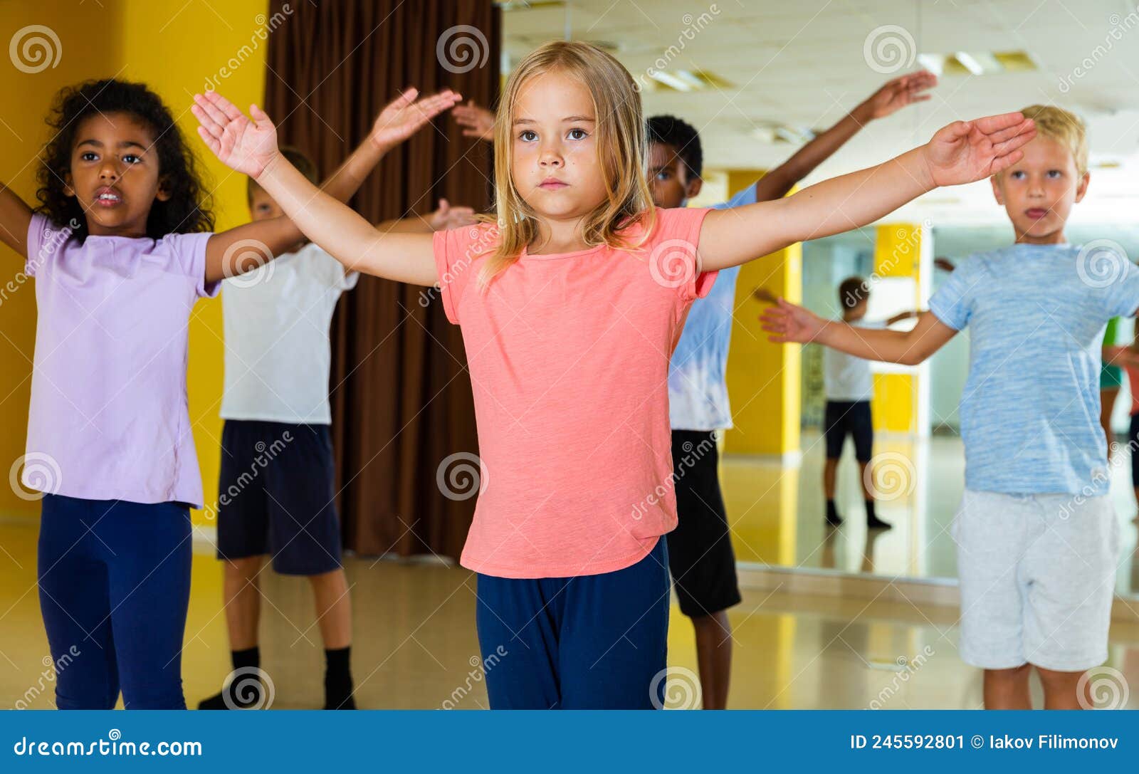 Children Participating in Dance Class Stock Image - Image of kids ...