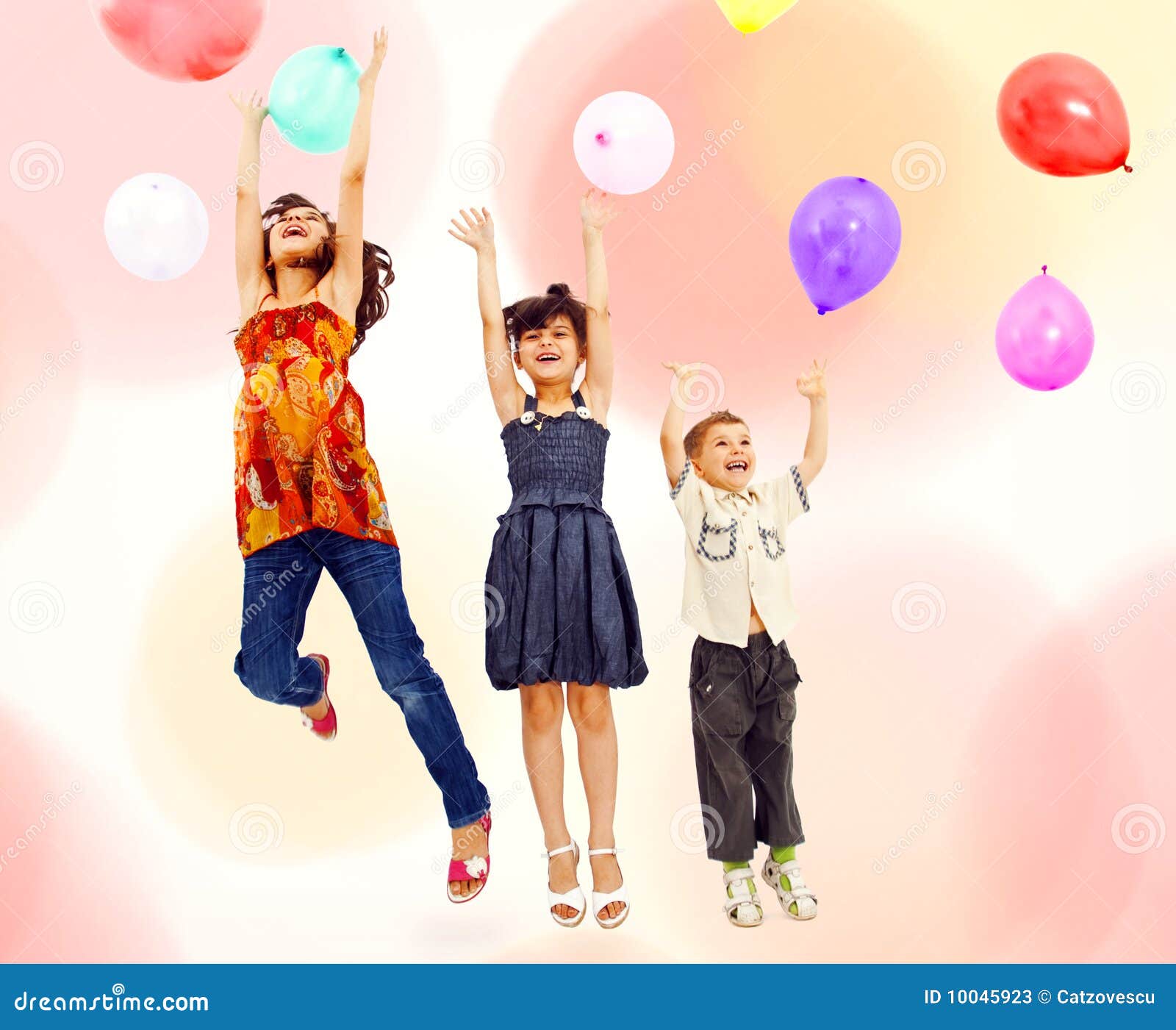 Children partying stock image. Image of blond, emotion - 10045923