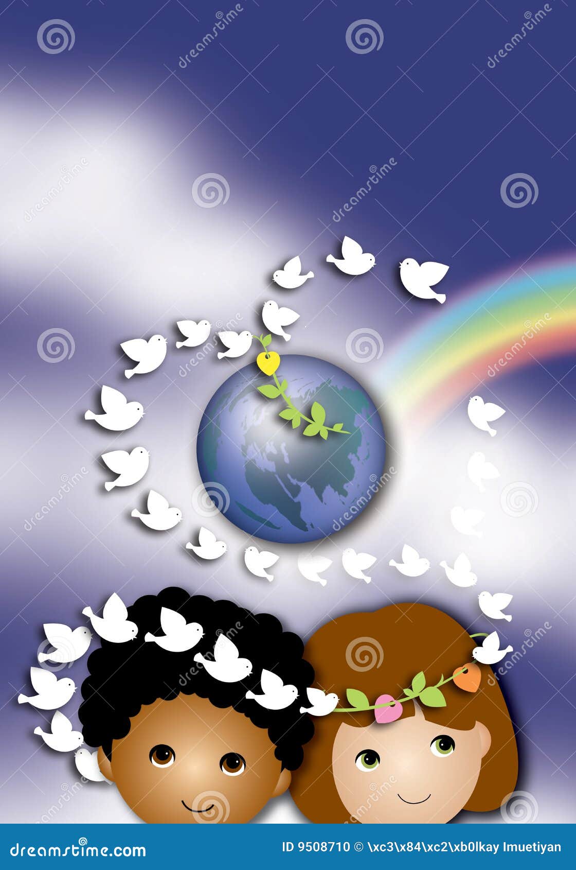 Children and peace stock illustration. Illustration of freedom - 9508710