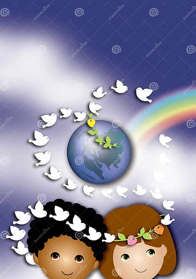 Children and peace stock illustration. Illustration of freedom - 9508710