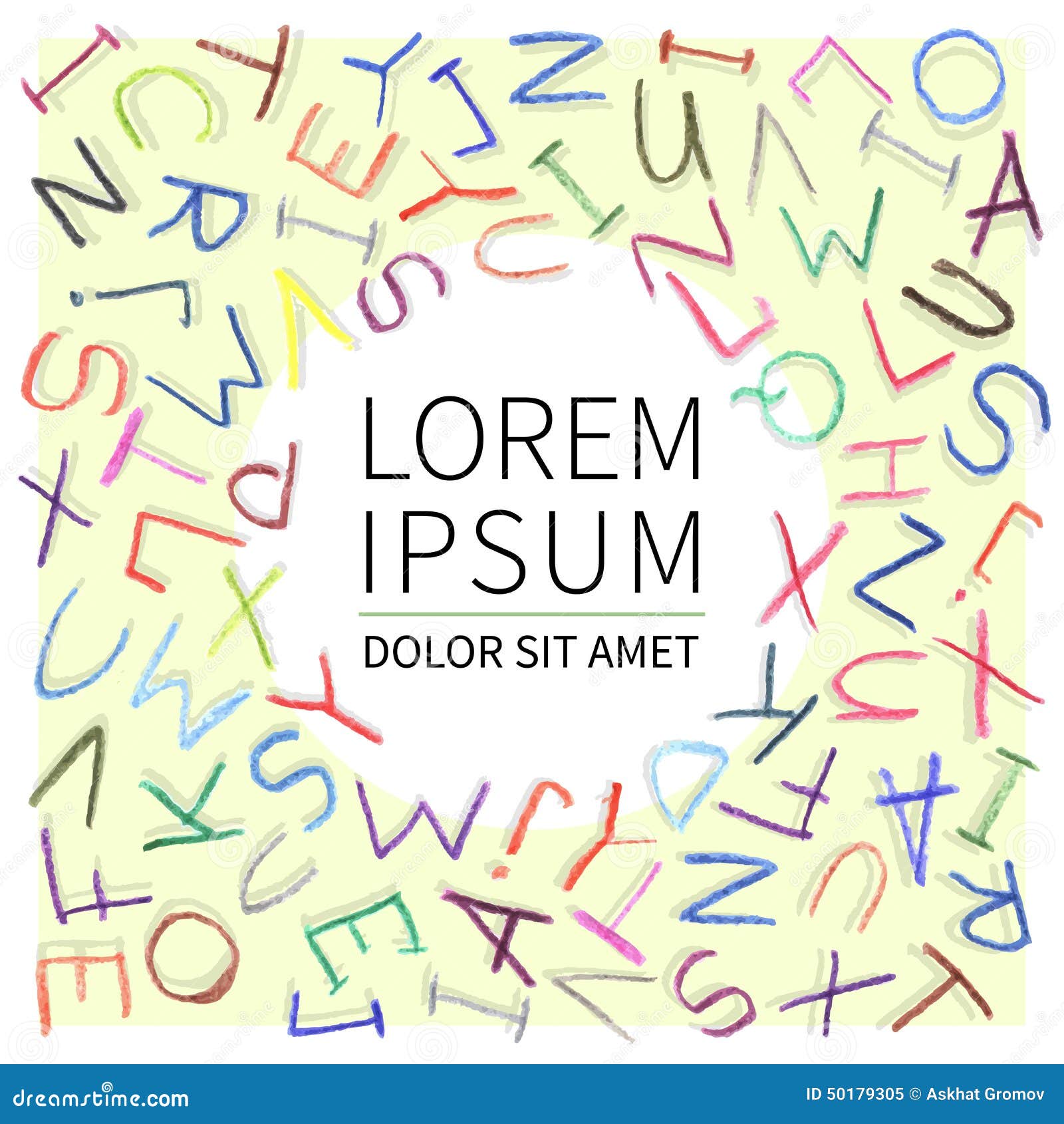 Children pencil ABC frame stock vector. Illustration of template - 50179305