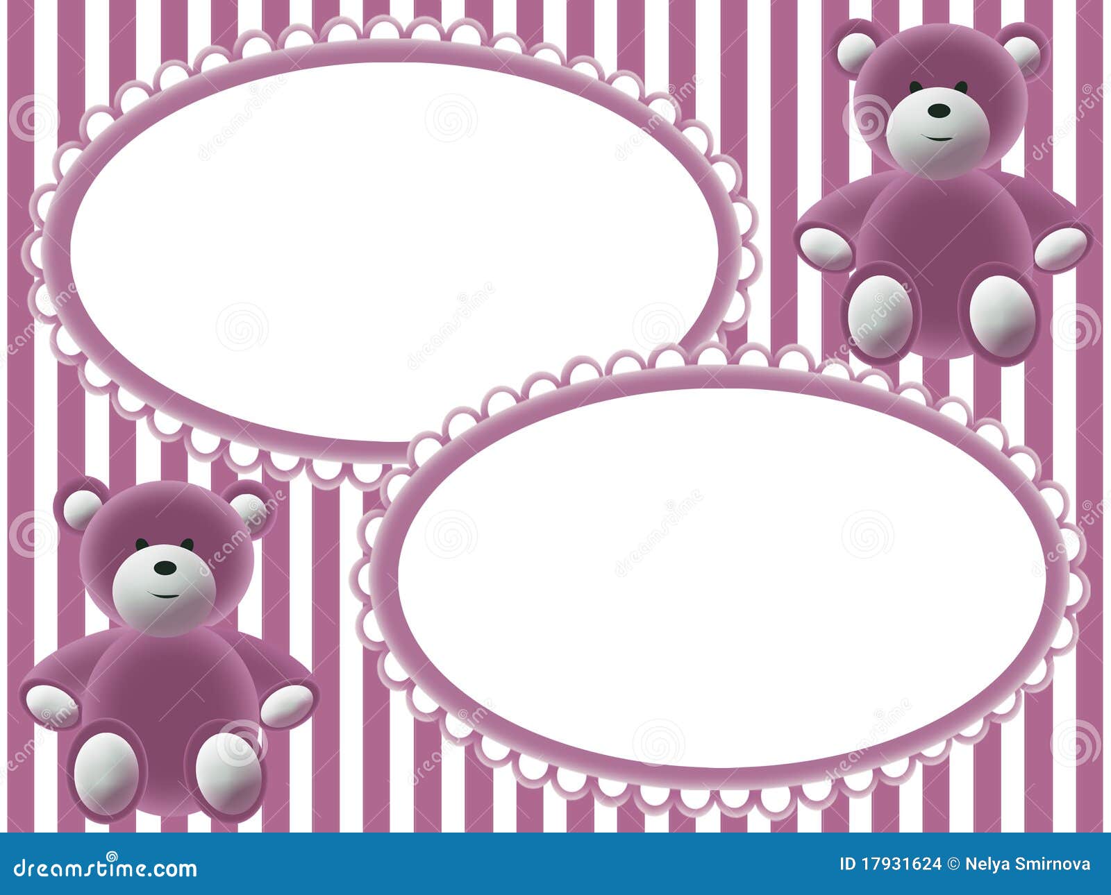 Children Photo Frames with Bears Stock Illustration - Illustration of ...