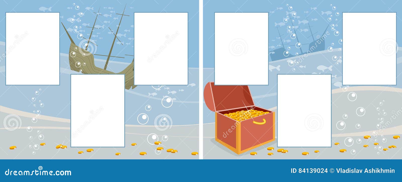 Children Photobook Page Cartoon Vector | CartoonDealer.com #84138741