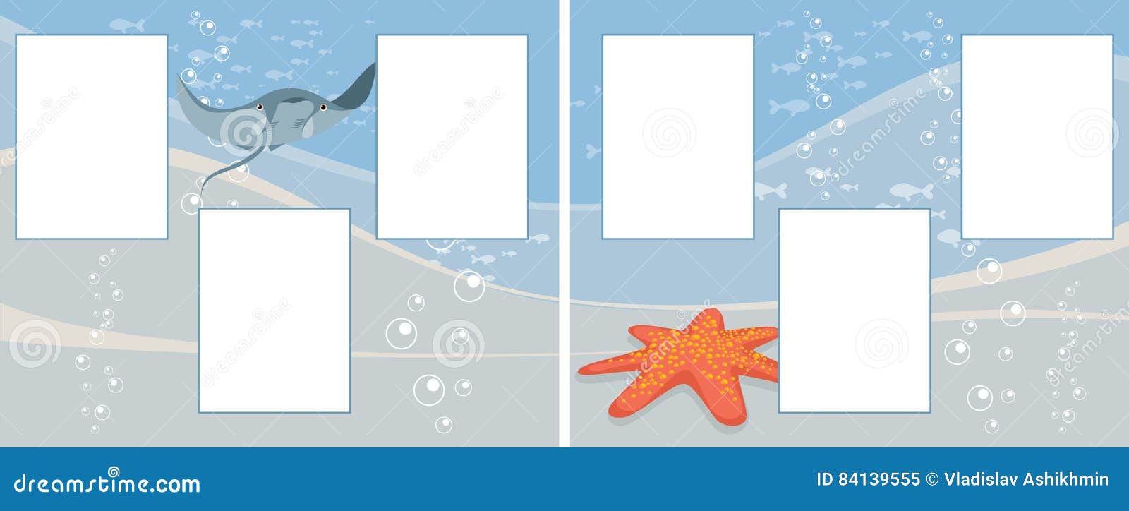 Children Photobook Page Cartoon Vector | CartoonDealer.com #84138741