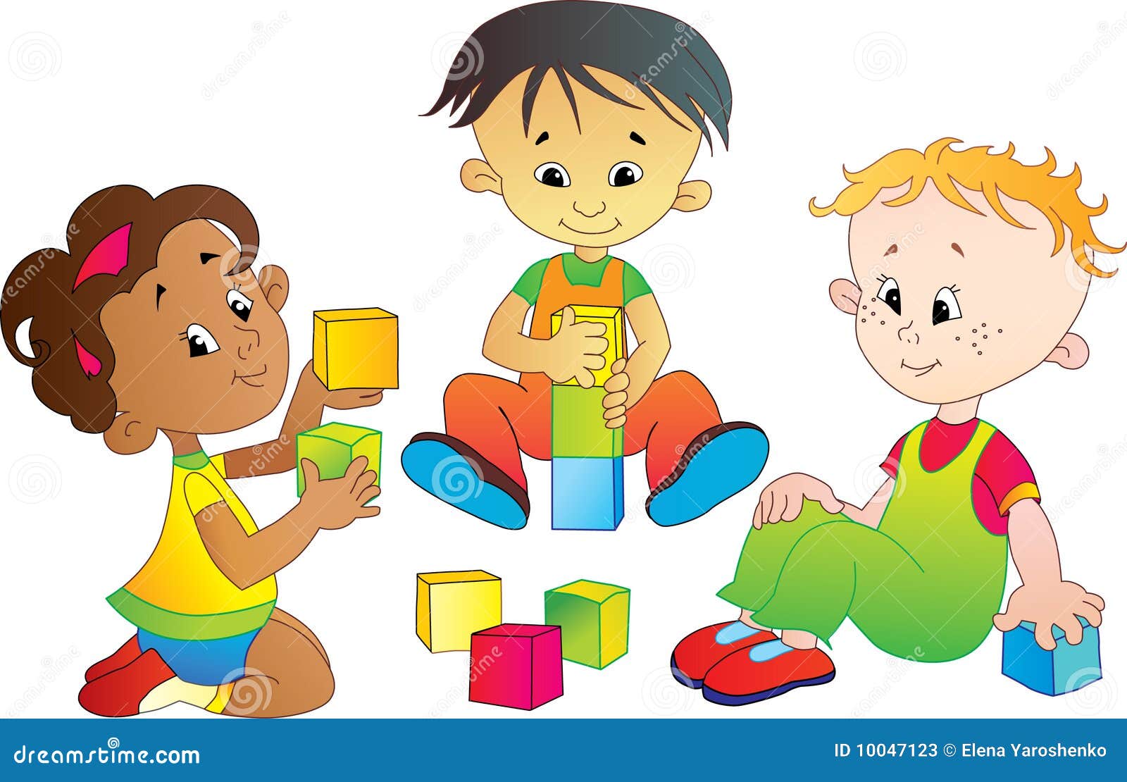 Children play stock vector. Illustration of nursery, summer - 10047123