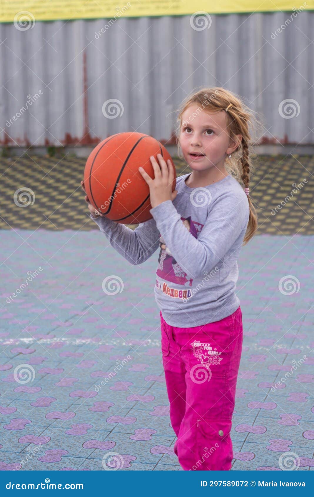 Children Play Ball on the Playground Stock Photo - Image of child ...