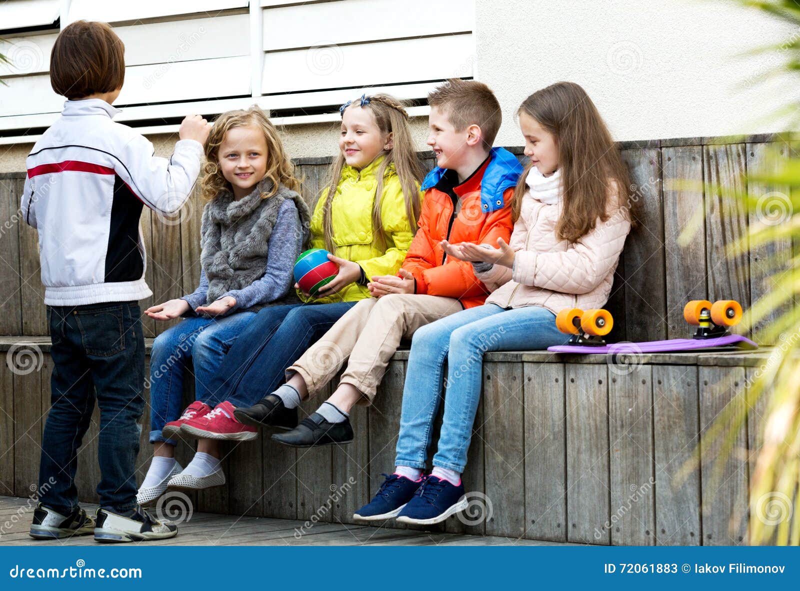 Children play with a ball stock image. Image of laugh - 72061883