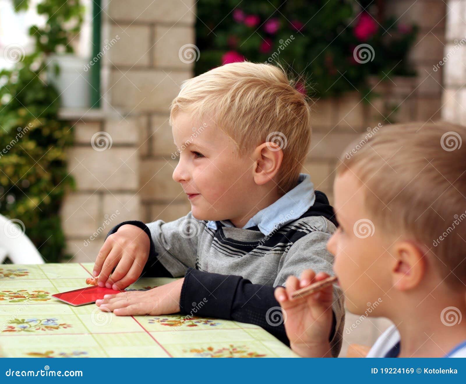 Children play a board game stock image. Image of chance - 19224169