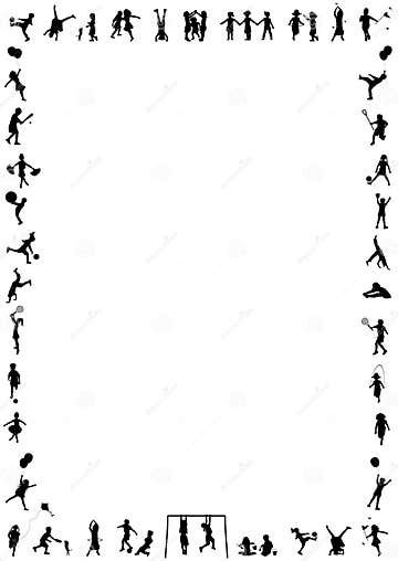 Children Play Border stock illustration. Illustration of creativity ...