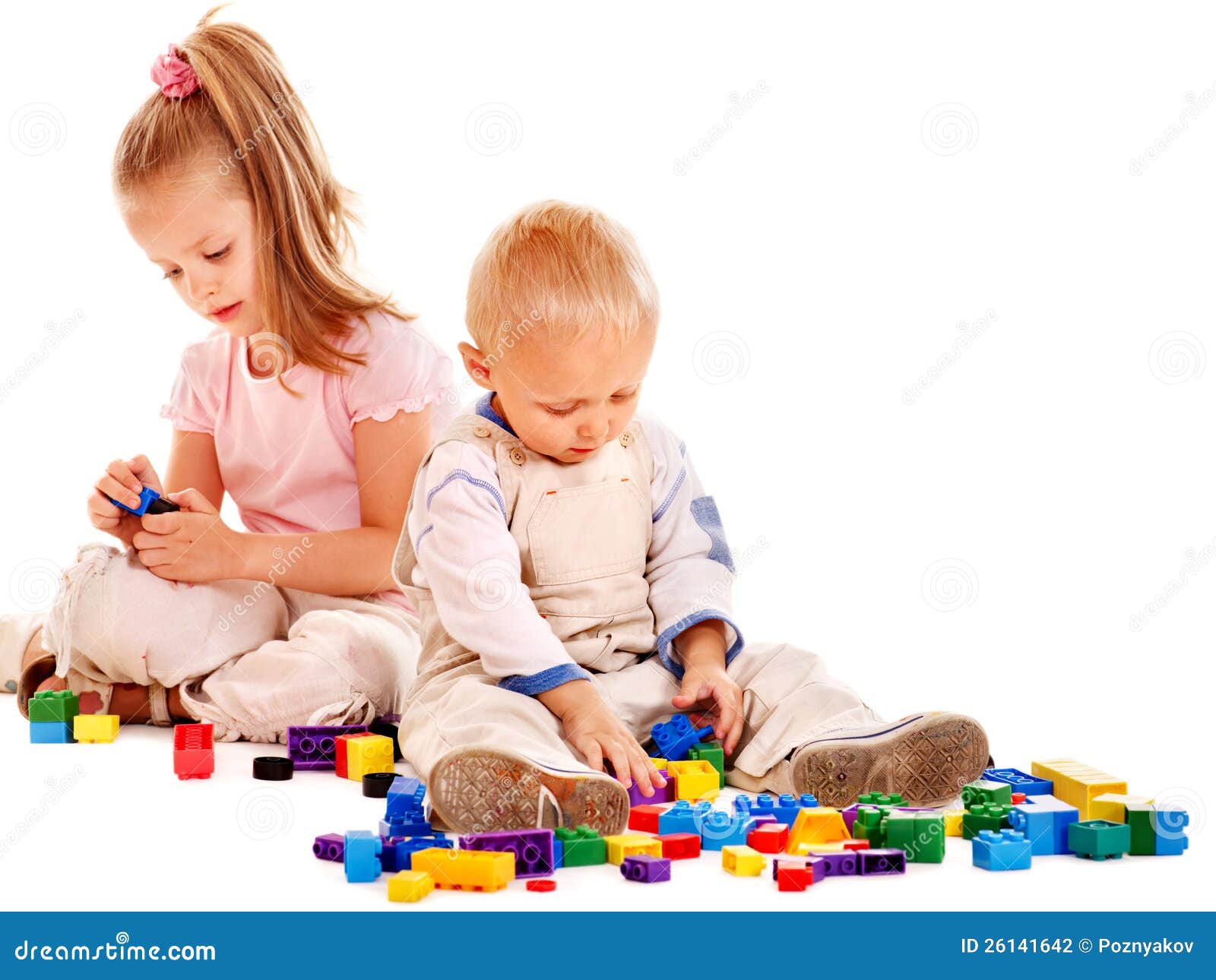 Children Play Building Blocks. Stock Photo - Image of construction ... Children Play Building Blocks. Stock Photo - Image of construction ...