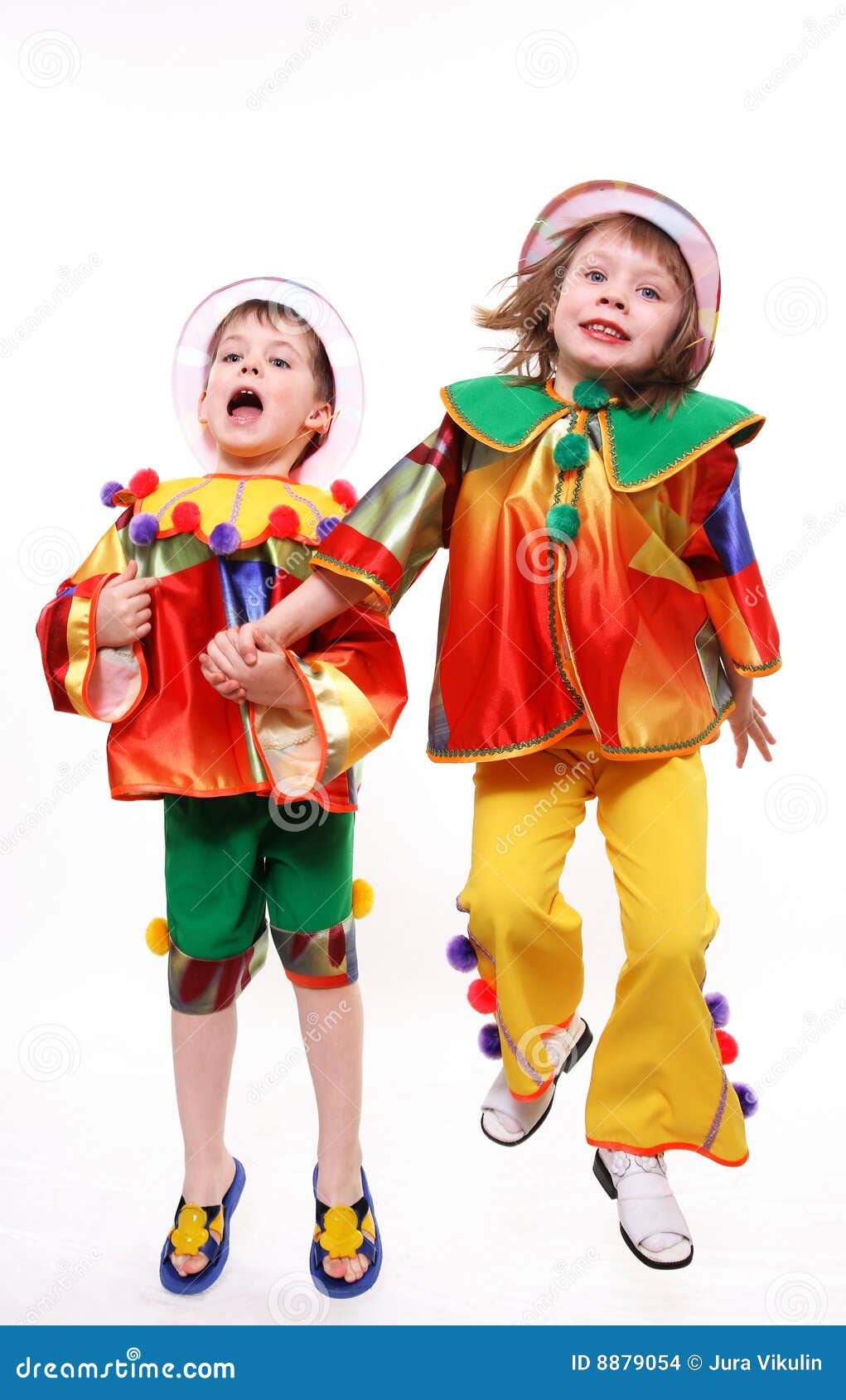Children play clowns stock photo. Image of girl, children - 8879054