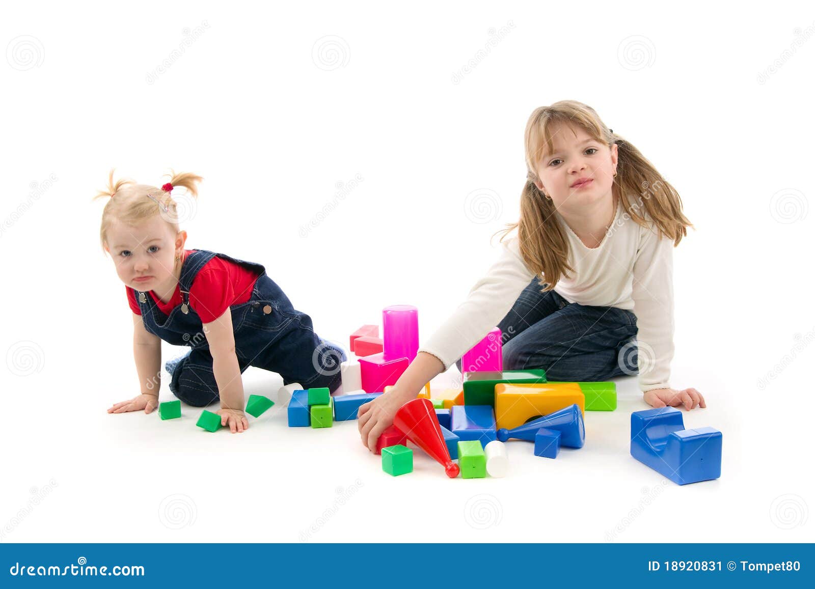 Children play with cubes stock image. Image of construction - 18920831