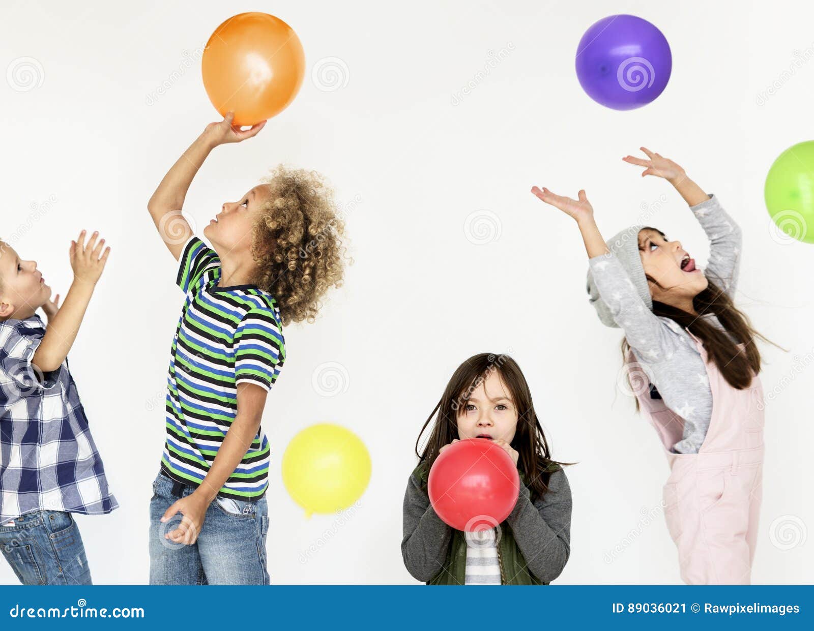 Children Play Fun Balloon Concept Stock Image - Image of colleague ...