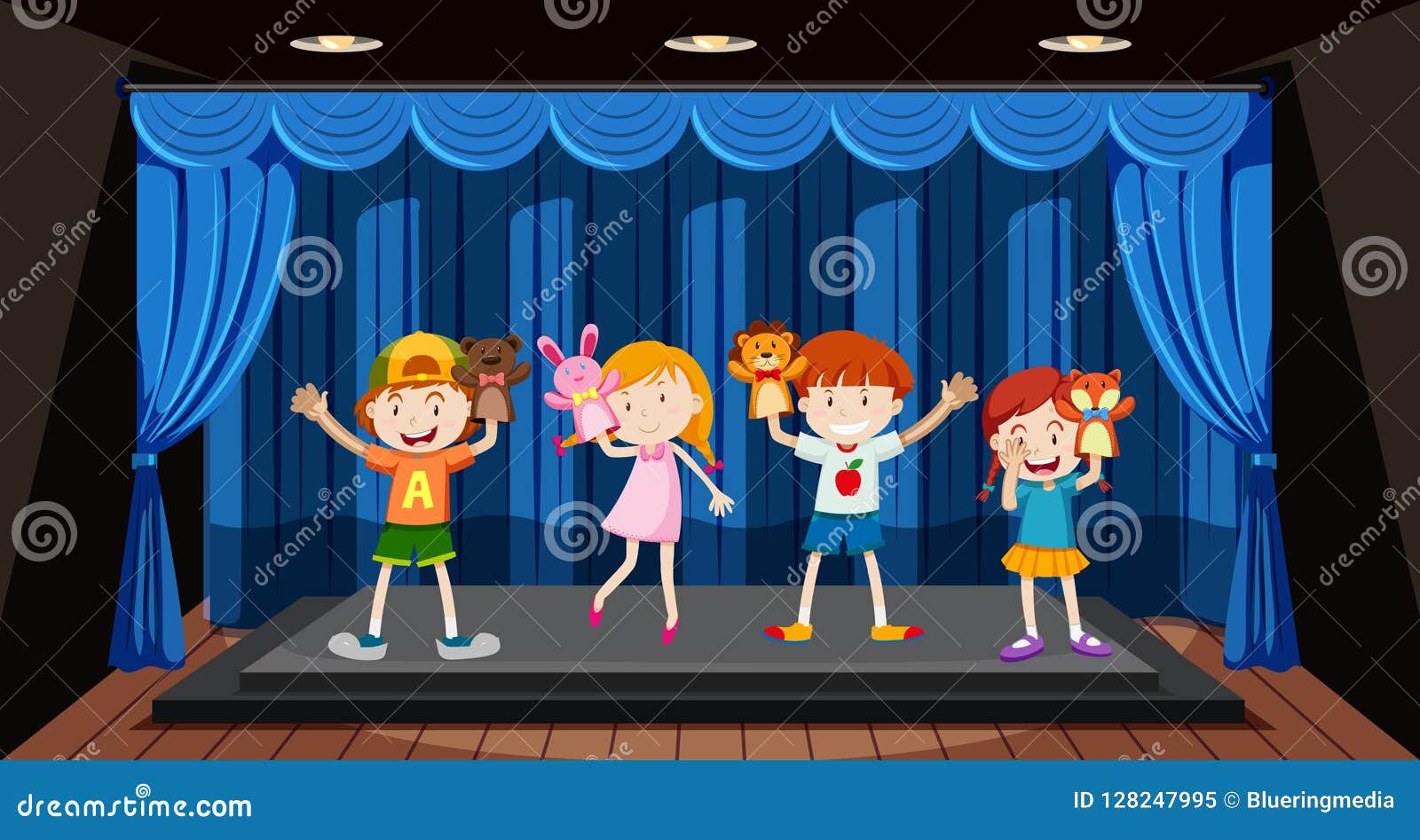 Hand Puppet Set Isolated On White Background Royalty-Free Illustration ...