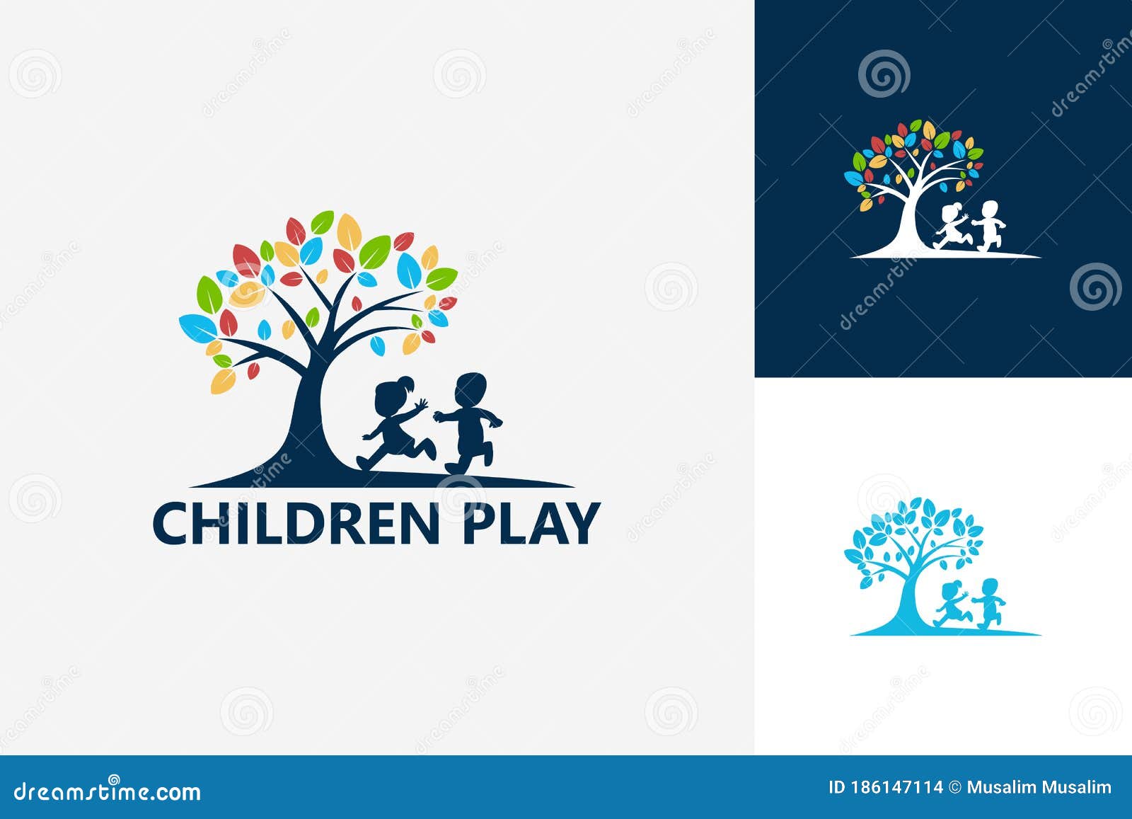 Children Play Logo Template Design Vector, Emblem, Design Concept ...