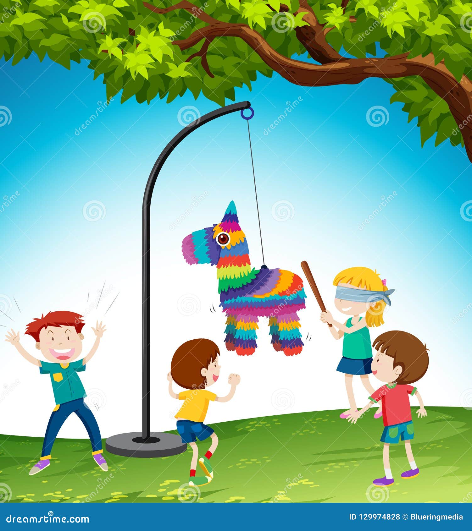 Pinata Donkey - Mexican Paper Toy, For A Holiday, On A White Background ...