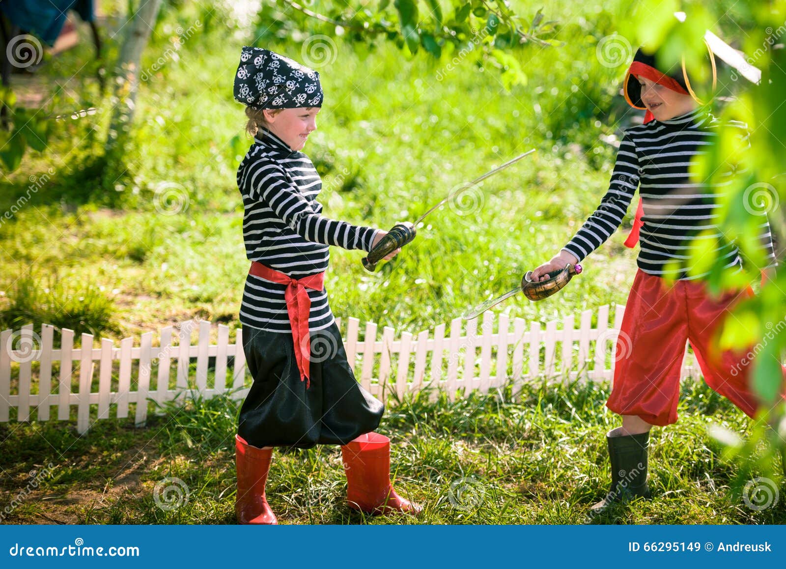 Children play pirates stock image. Image of imagination - 66295149