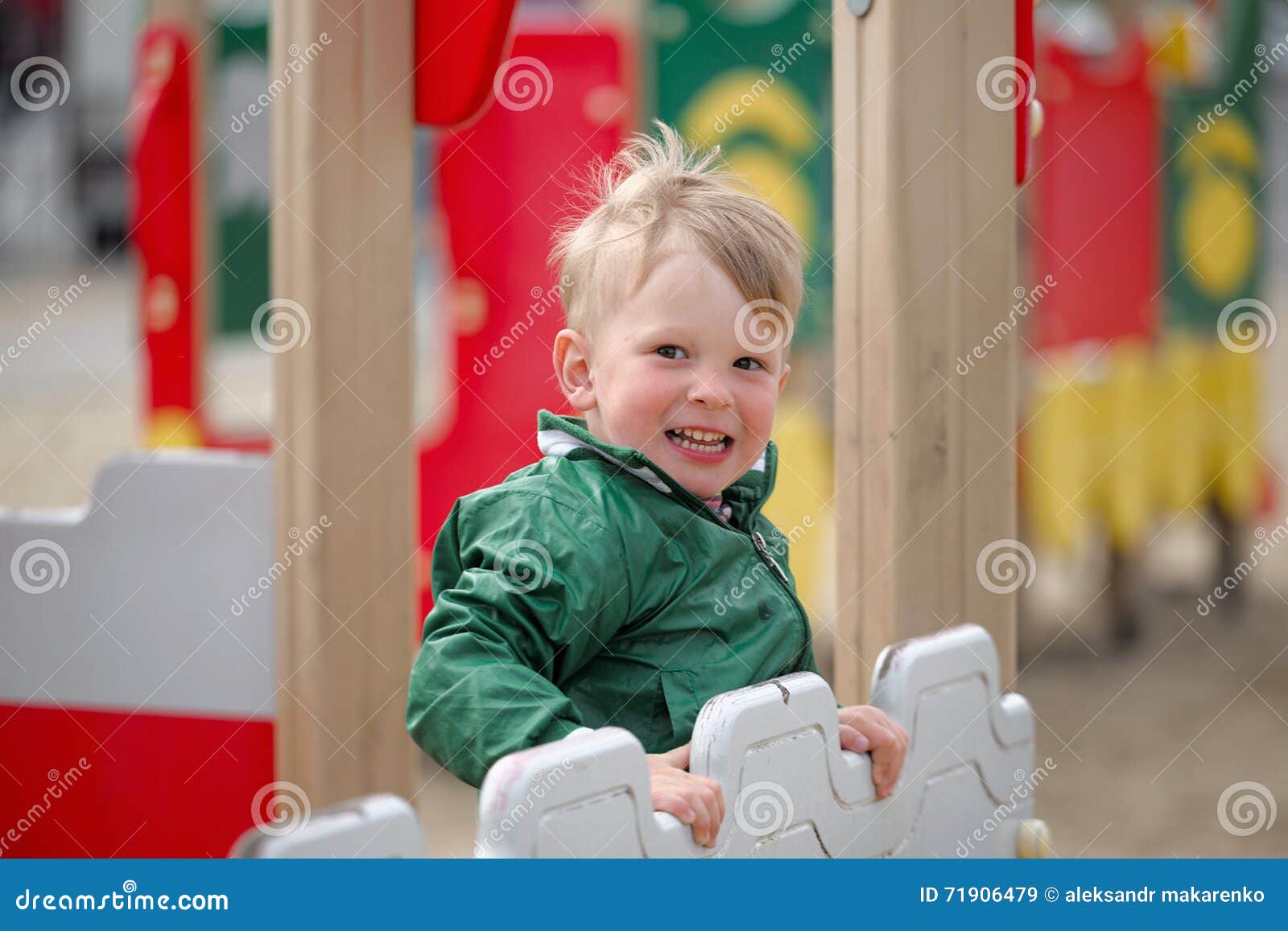 Children Play on the Playground. Early Spring Stock Image - Image of ...