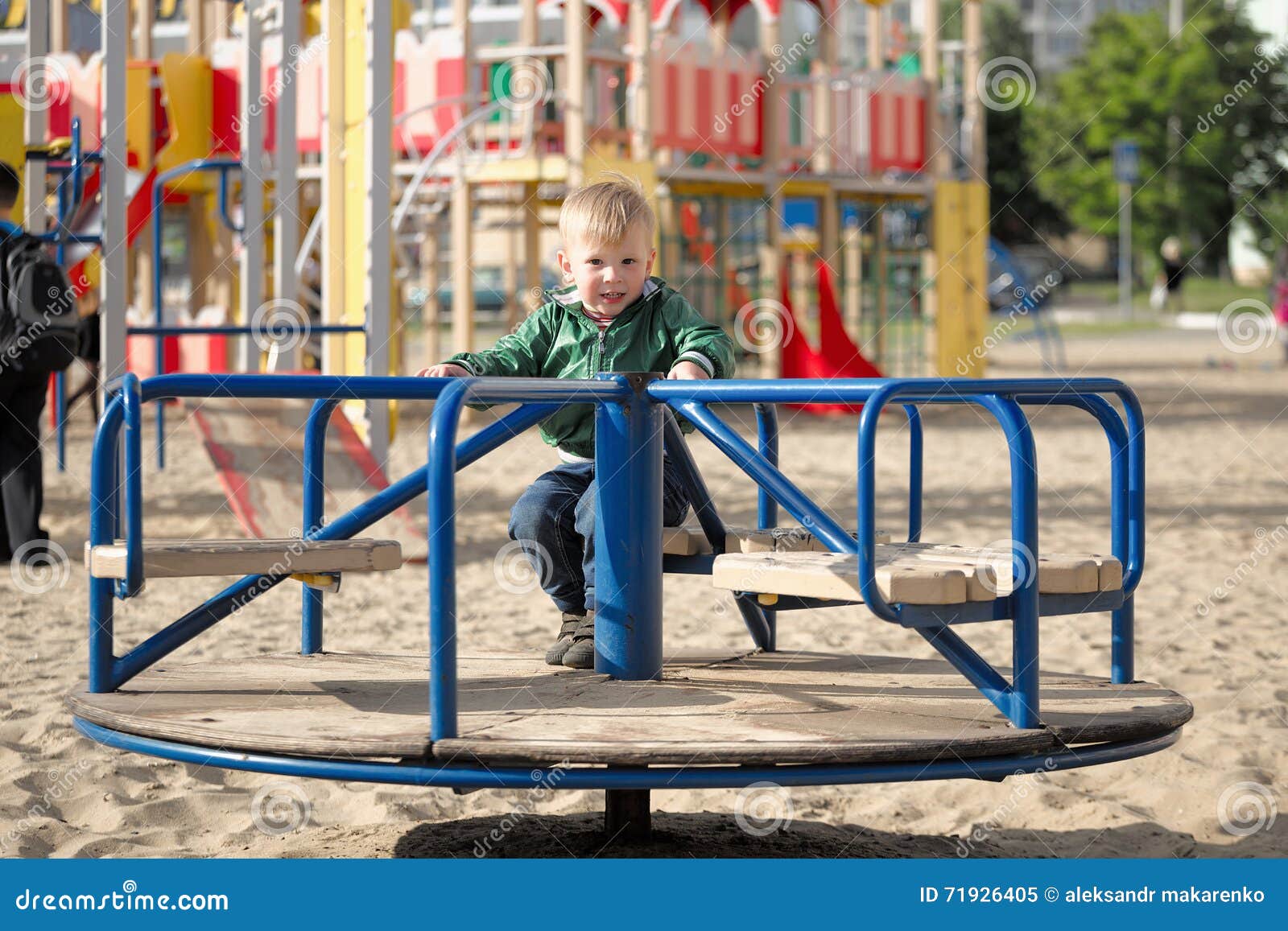 Children Play on the Playground. Early Spring Stock Image - Image of ...