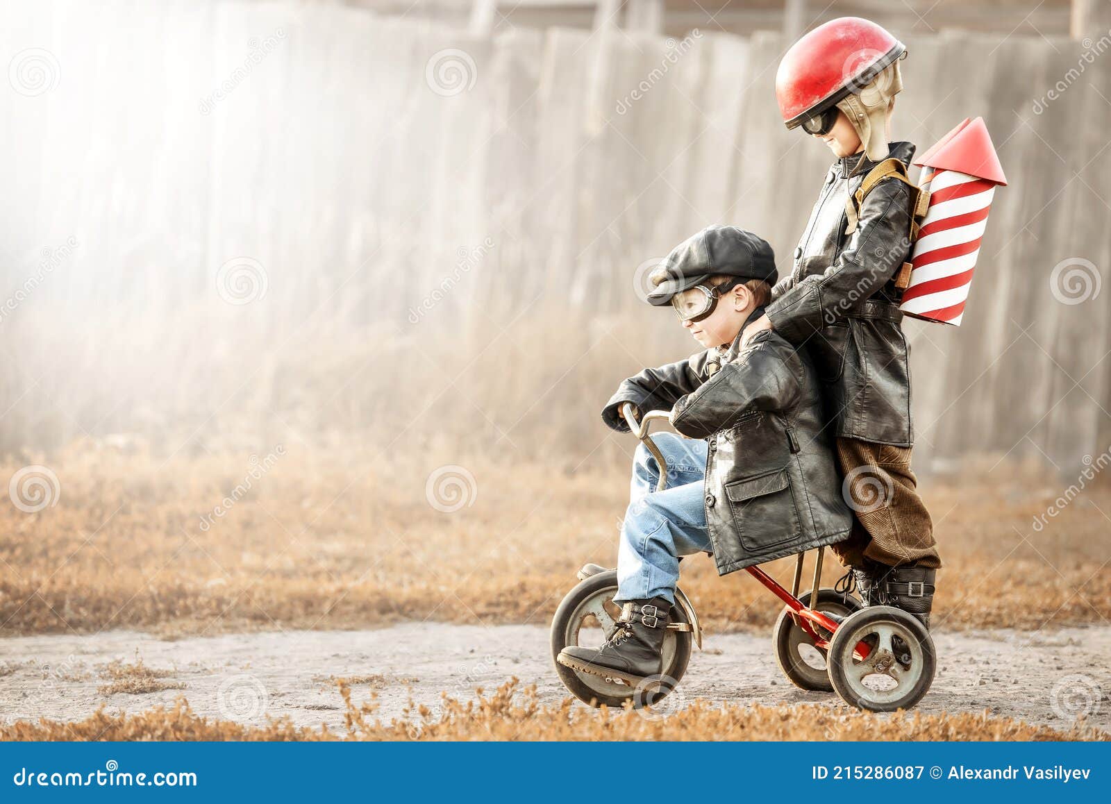 Children Play in the Rider and the Rocketman Stock Image - Image of ...