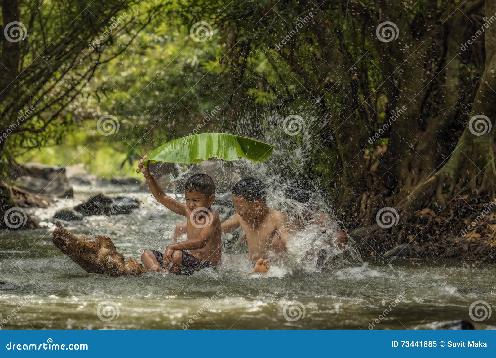 Children stock image. Image of drops, friends, splash - 73441885