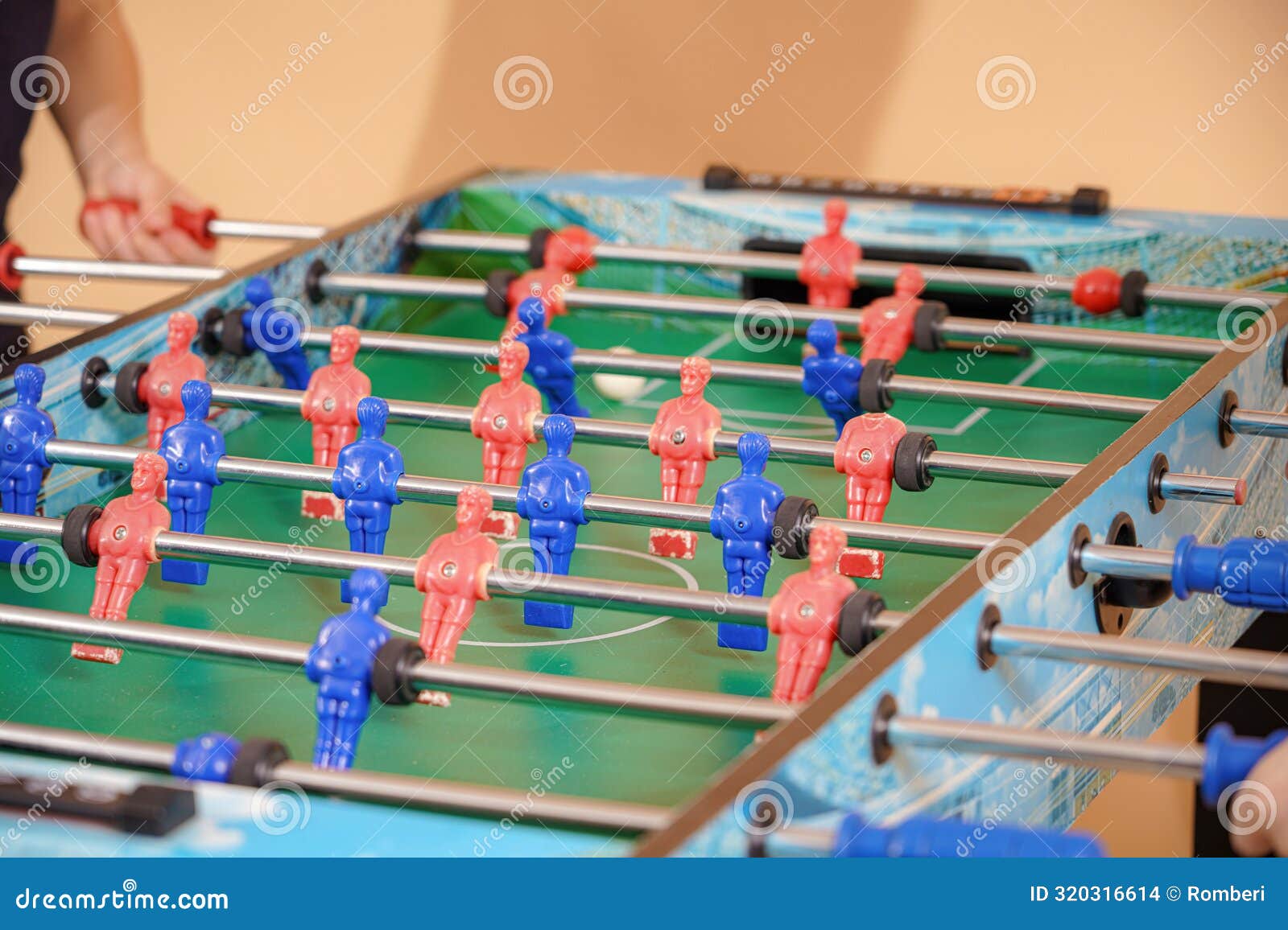 Children Play Table Football Stock Photo - Image of foosball, leisure ...