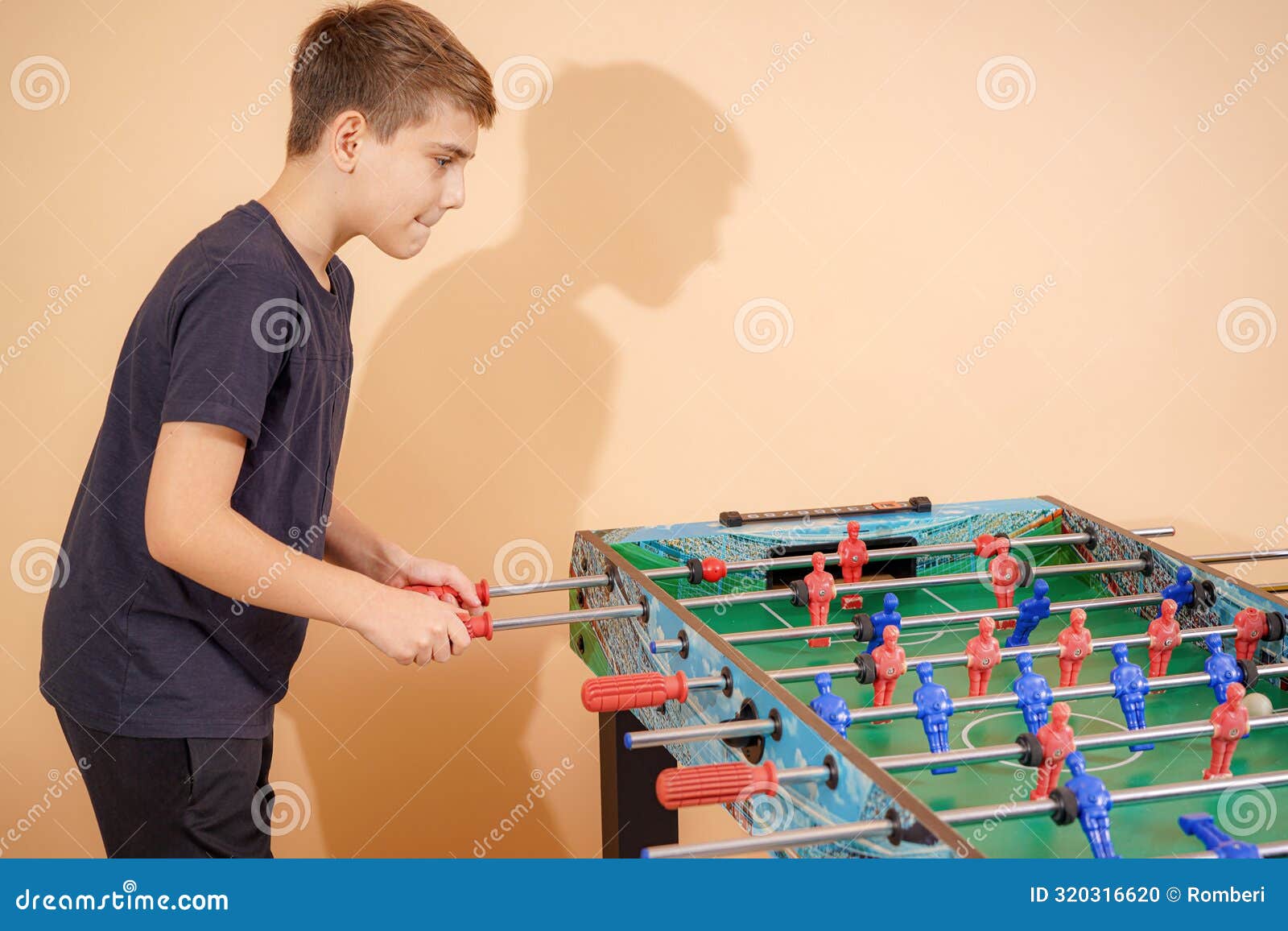 Children Play Table Football Stock Photo - Image of girl, young: 320316620