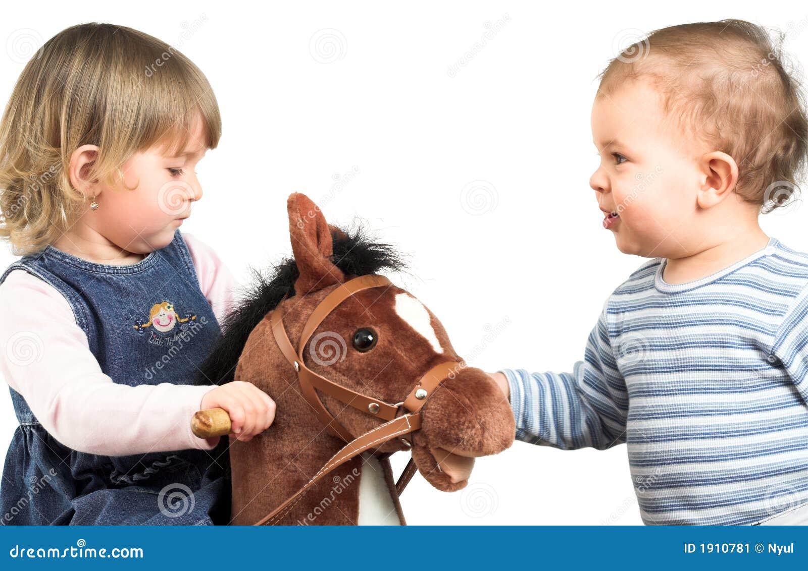 Children play together stock image. Image of attachment - 1910781