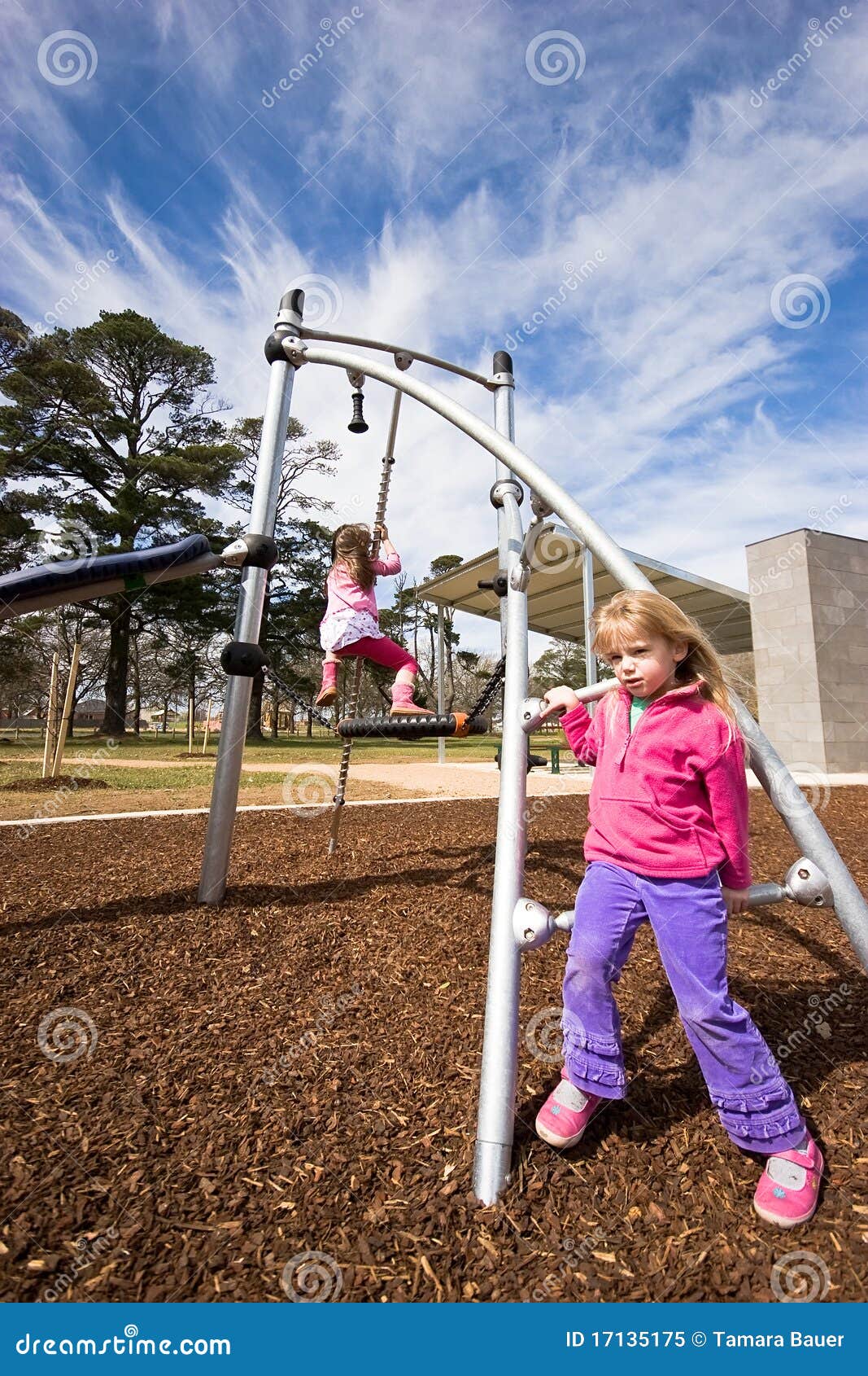 Children at playground stock image. Image of girls, nature - 17135175