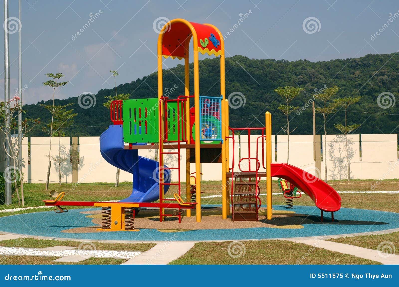 Children Playground stock image. Image of swing, slide - 5511875