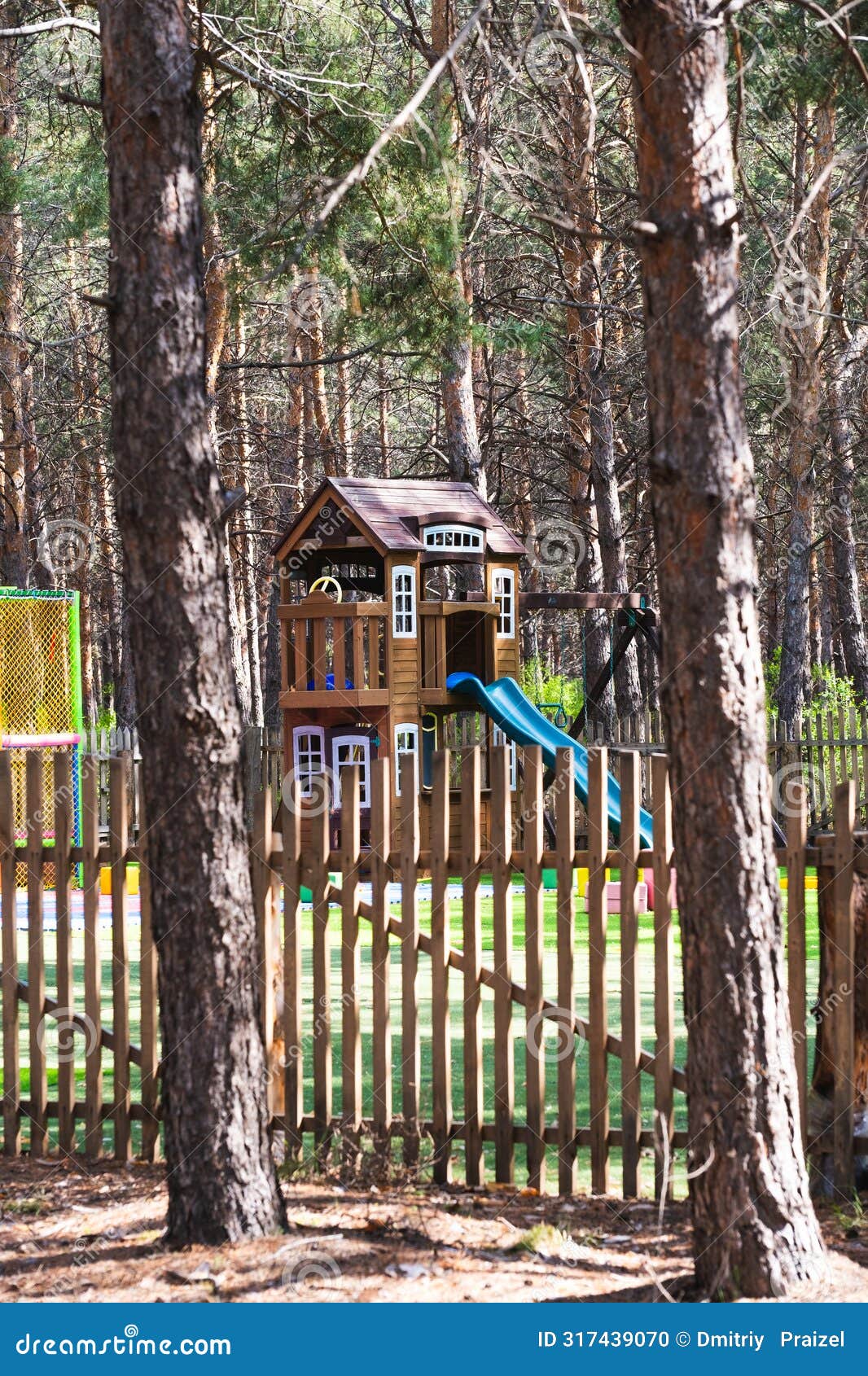 Children Playground in the Park in the Summer in the Open Air. Stock ...
