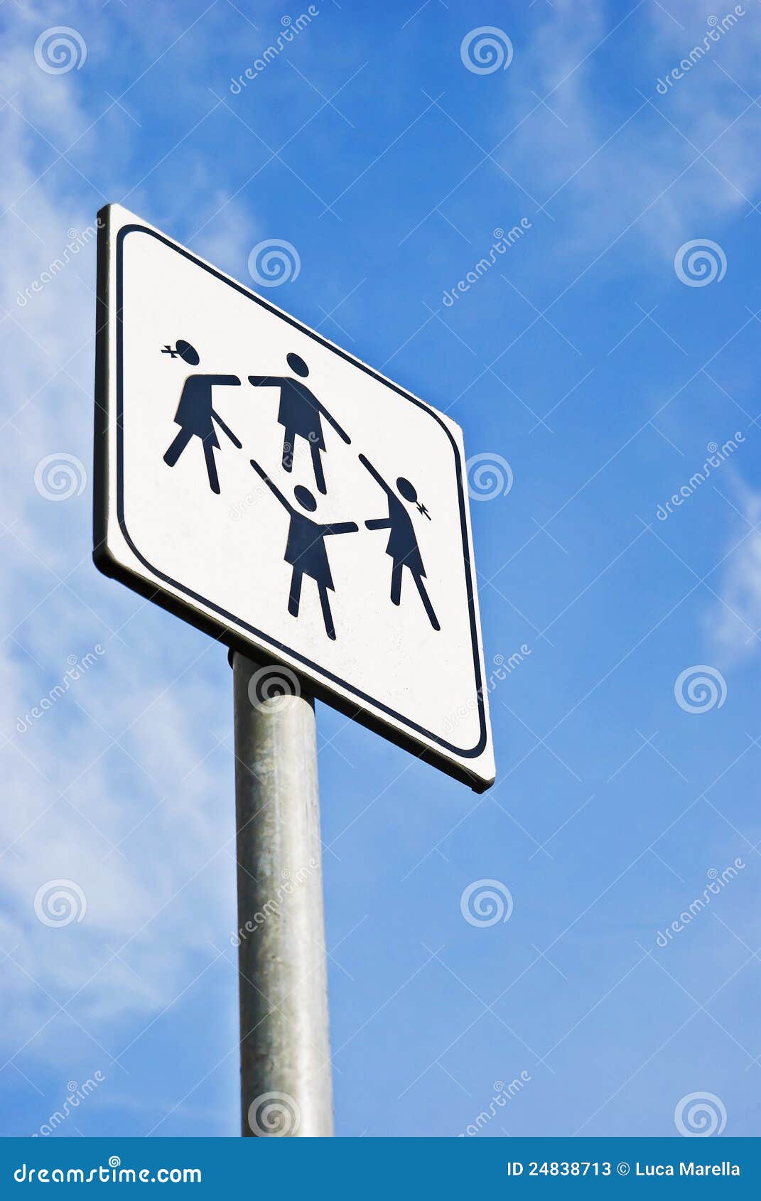 Children Playground sign stock image. Image of blue, seesaw - 24838713