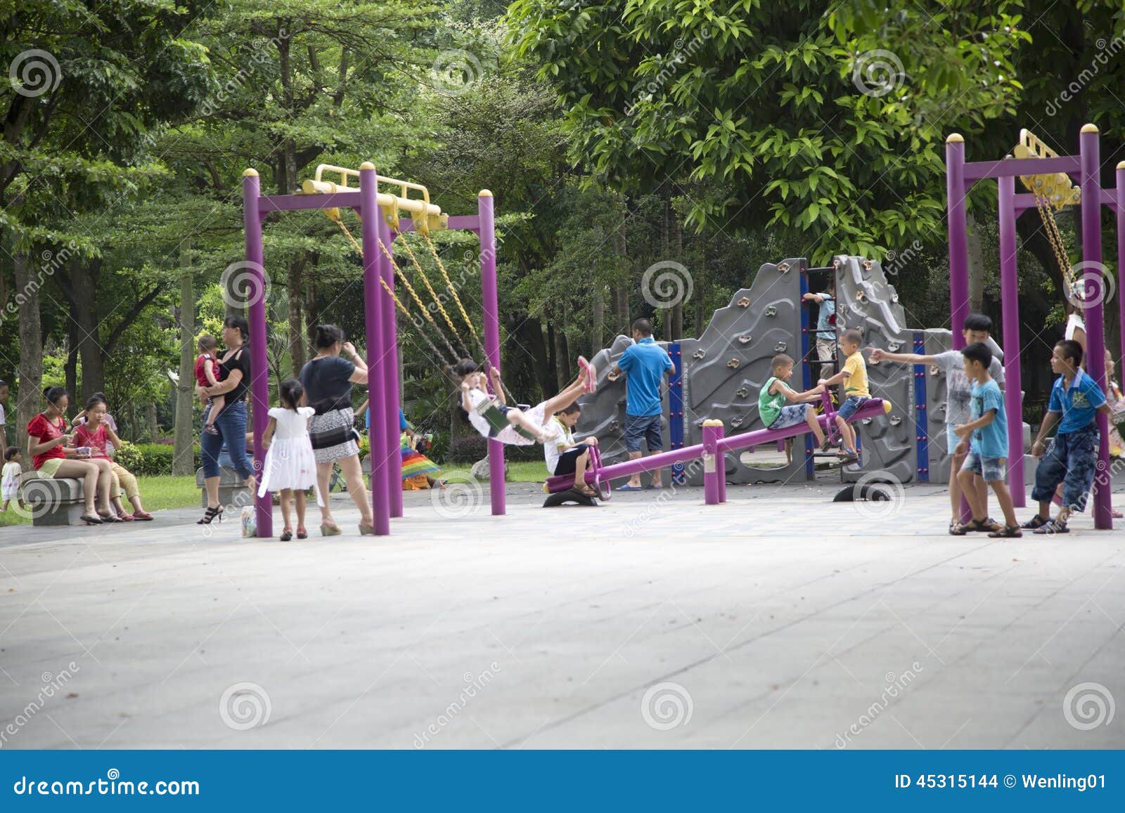 Children Playing at Playground Editorial Stock Image - Image of slides ...