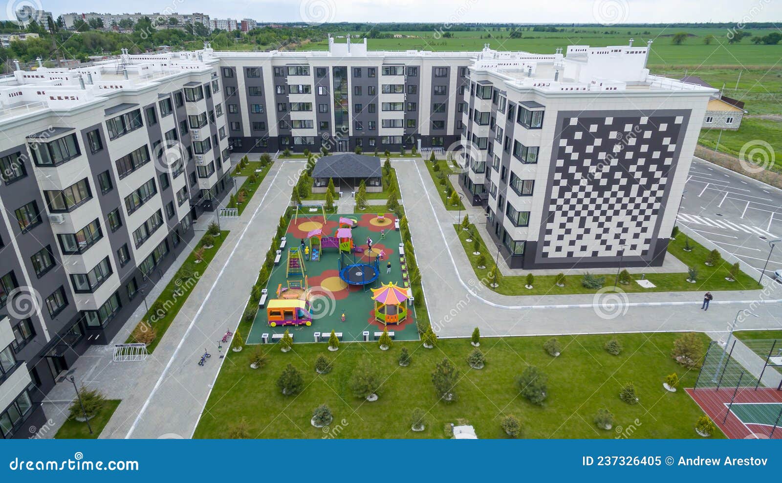 Children Playground. Top View Stock Image - Image of residential ...