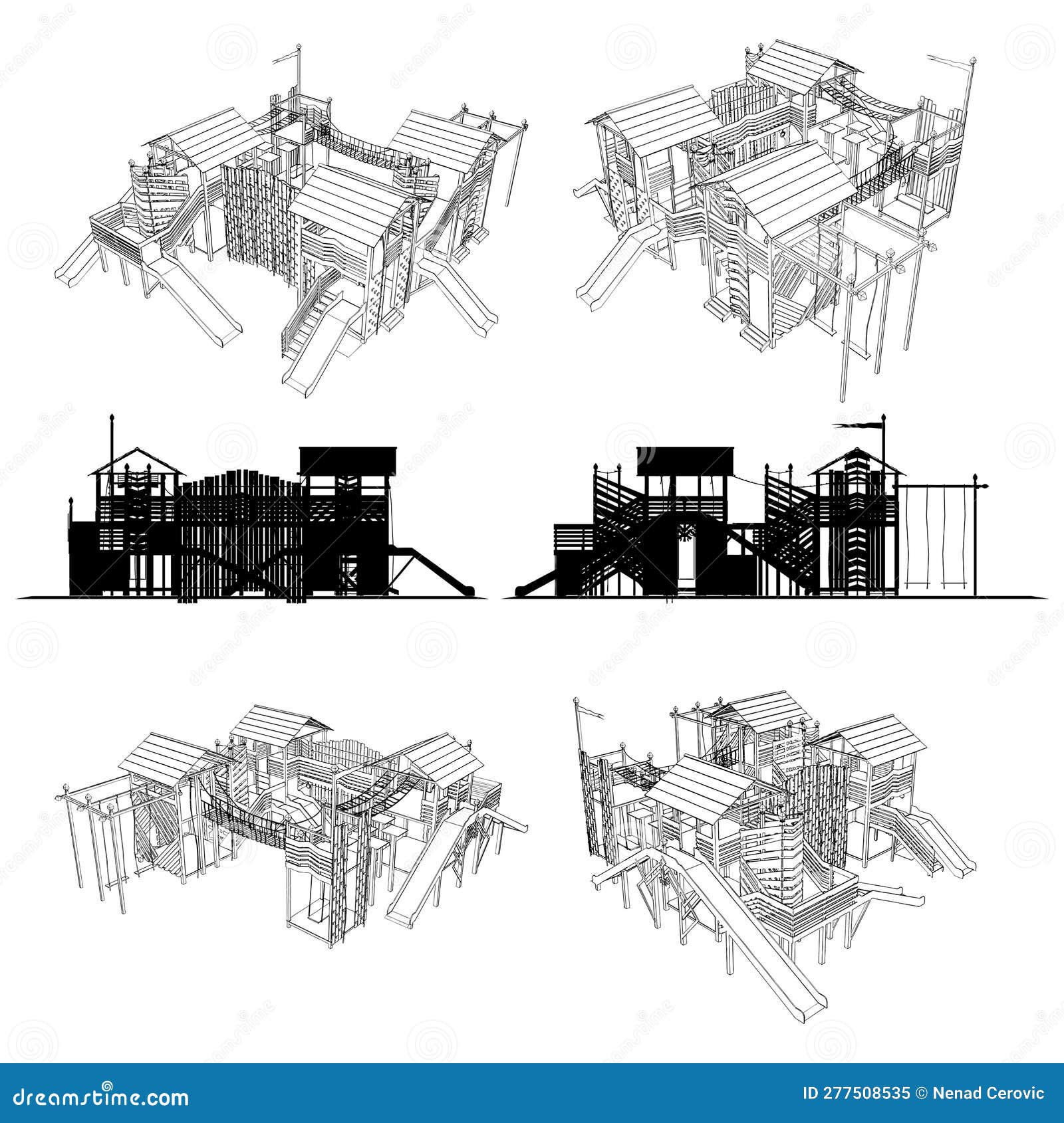 Children Playground Vector. Illustration Isolated on White Background ...