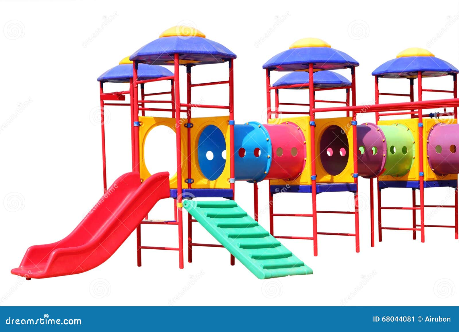 Children Playground on White Background. Stock Image - Image of happy ...