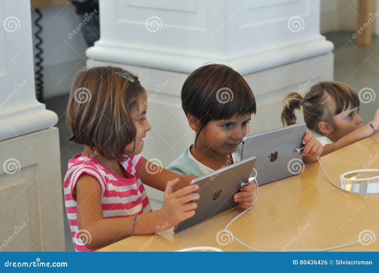 Children Playing at Apple Store in Turin Editorial Photo - Image of ...
