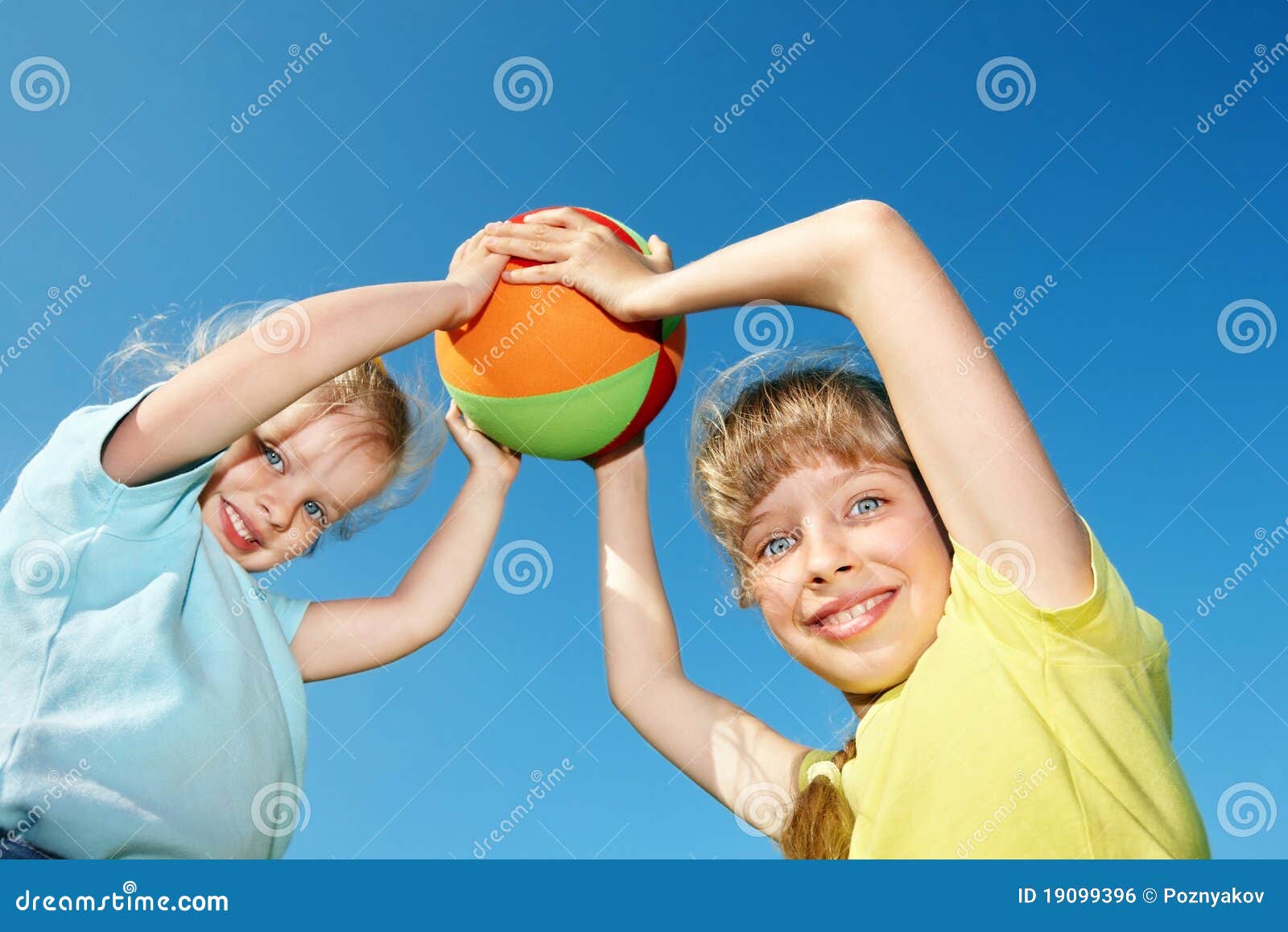Children Playing with Ball. Stock Photo - Image of love, happiness ...
