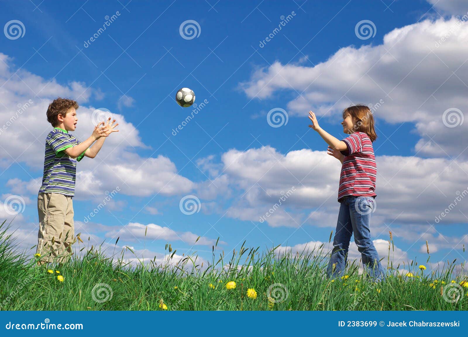 Children playing ball stock image. Image of happiness - 2383699