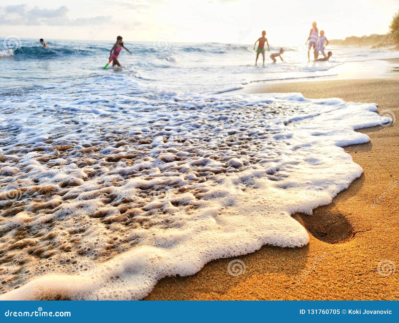 Children Playing on the Beach Stock Image - Image of playing, beach ...