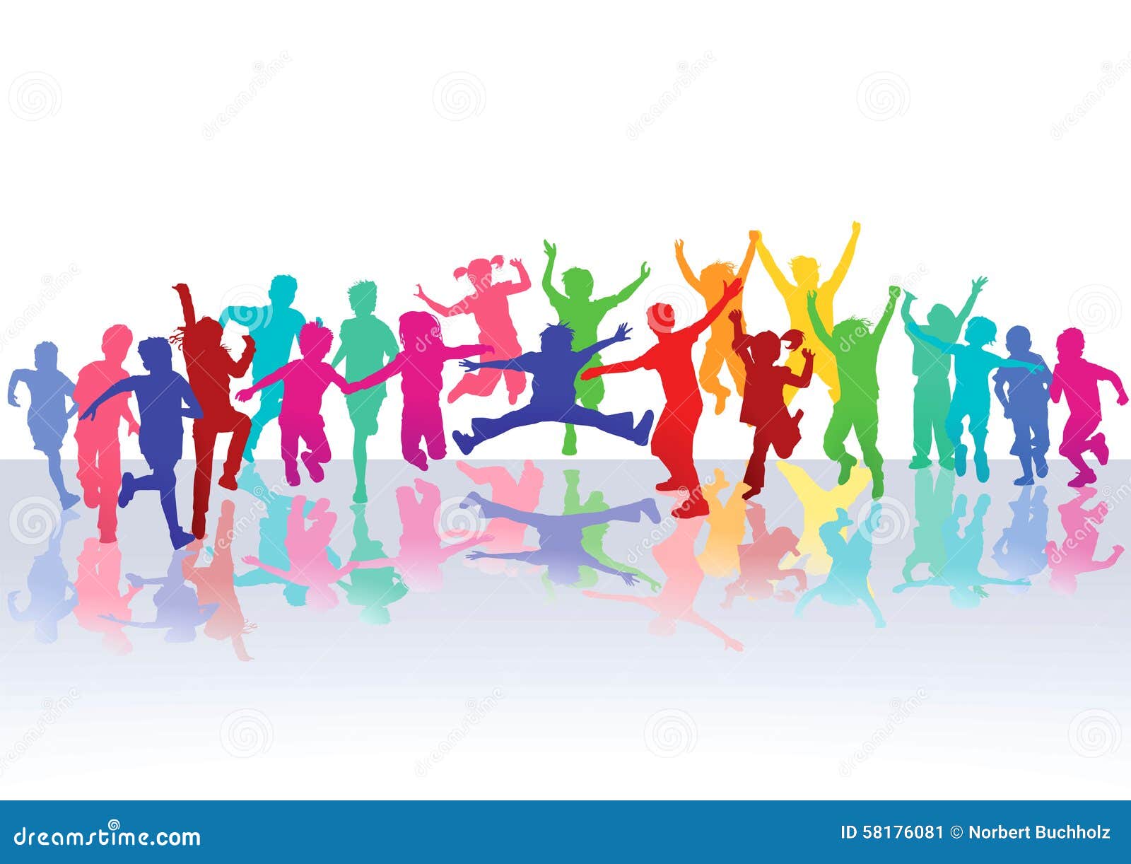 Children playing stock vector. Illustration of colorful - 58176081