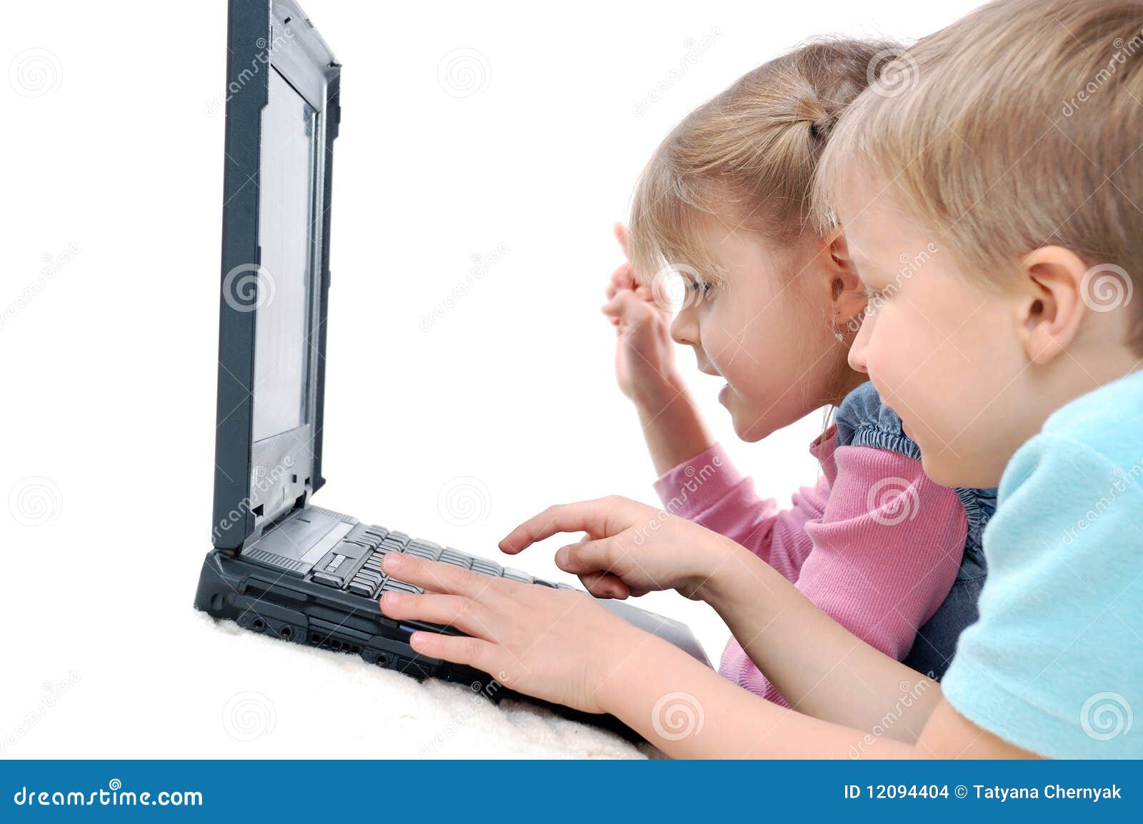 Children Playing Computer Games Stock Photo - Image of computer, pair ...
