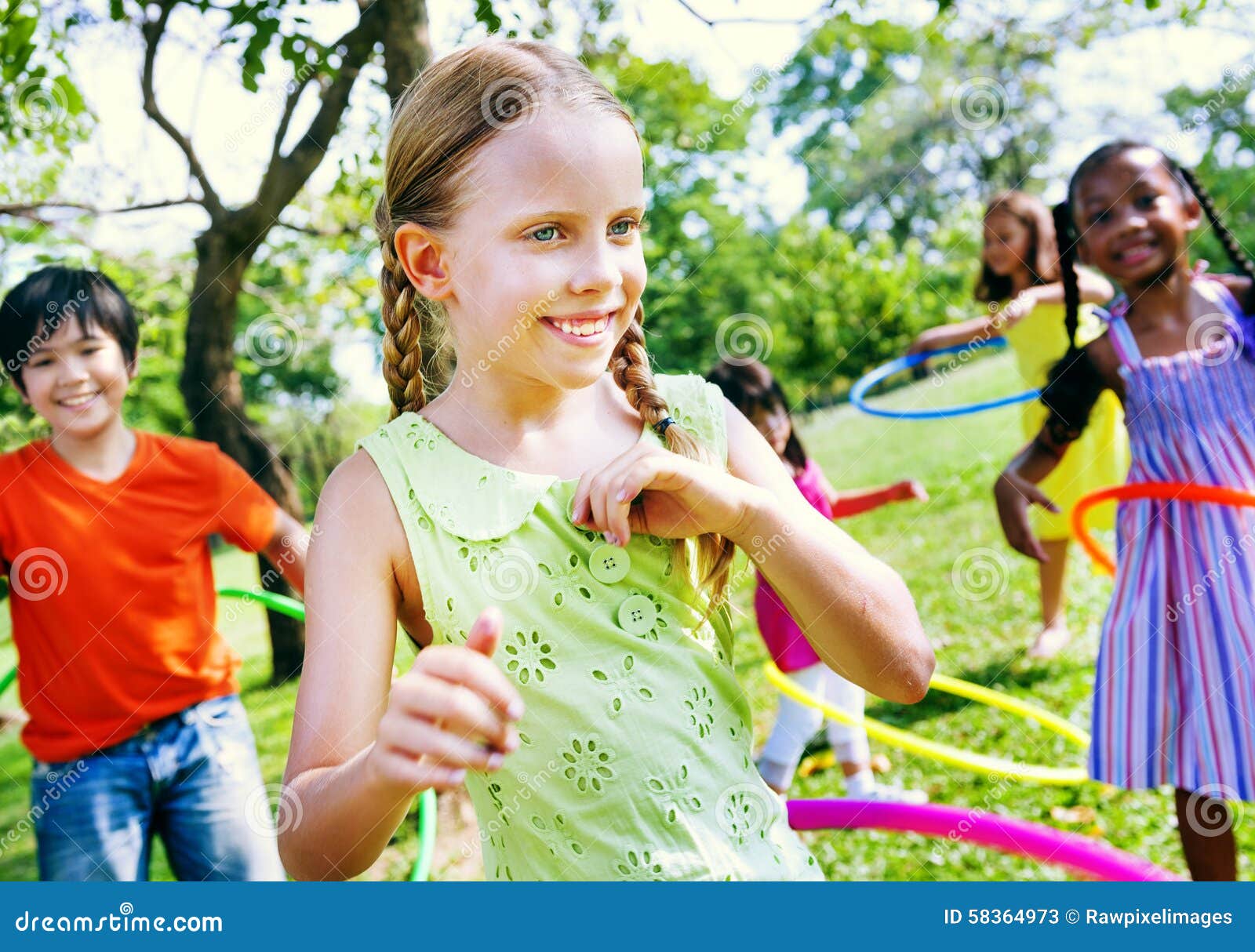 Children Playing Excercising Joyful Happiness Concept Stock Image ...
