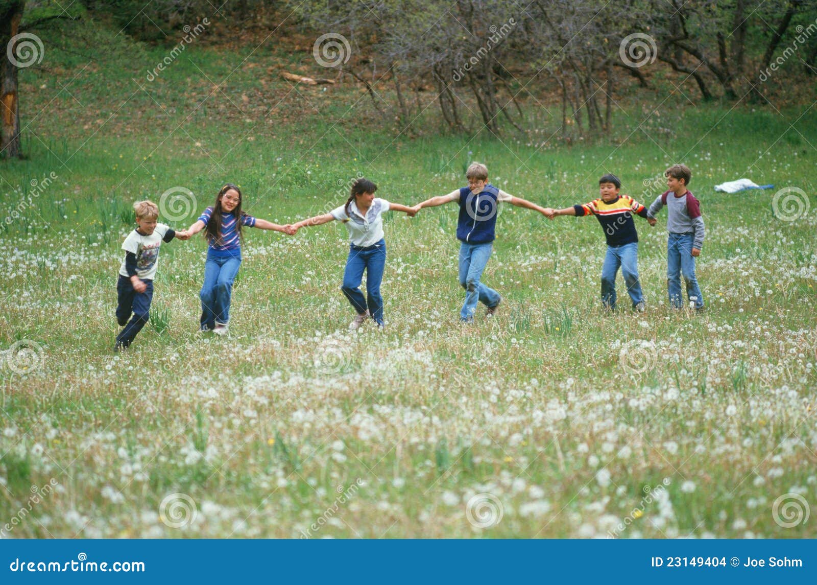 Children Playing In Field Editorial Stock Image - Image: 23149404